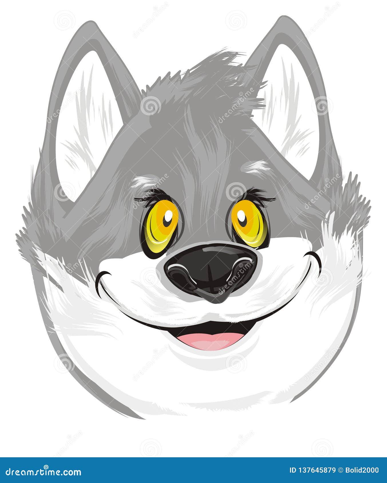 Snout of wolf stock illustration. Illustration of muzzle - 137645879