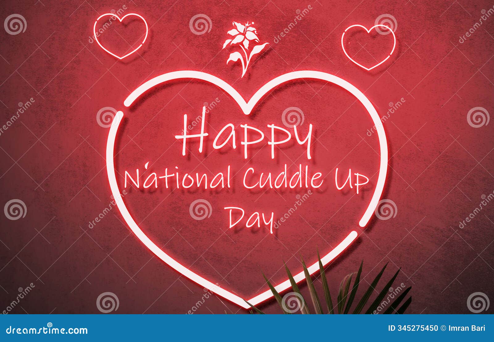 Happy National Cuddle Up Day Neon Text Effects, Stock Photo - Image of ...