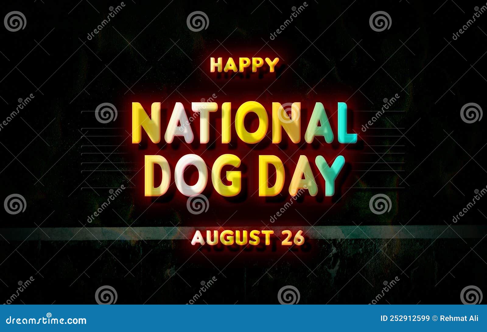 Happy National Dog Day, Holidays Month of August , Empty Space for Text ...