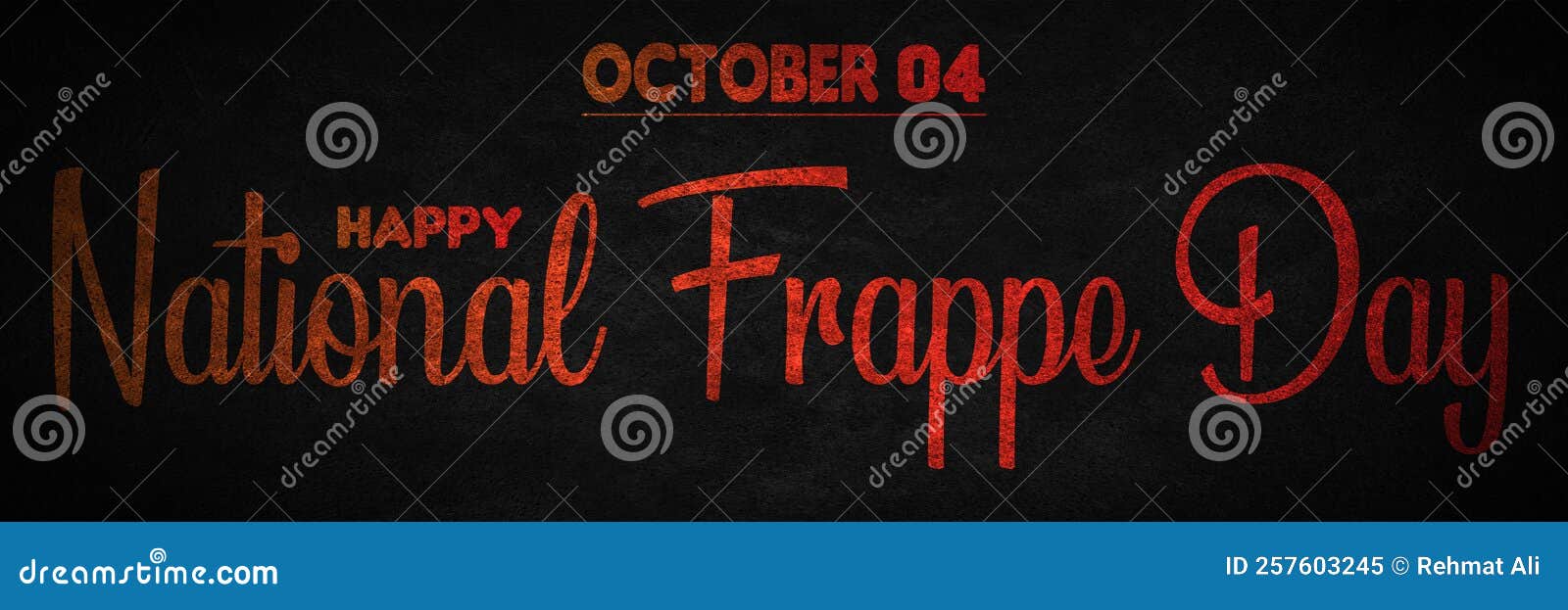 Happy National Frappe Day, October 04, Empty Space for Text, Copy Space ...