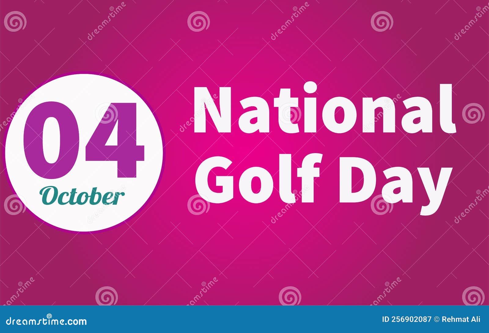 Happy National Golf Day, October 04. Calendar of October Retro Text ...