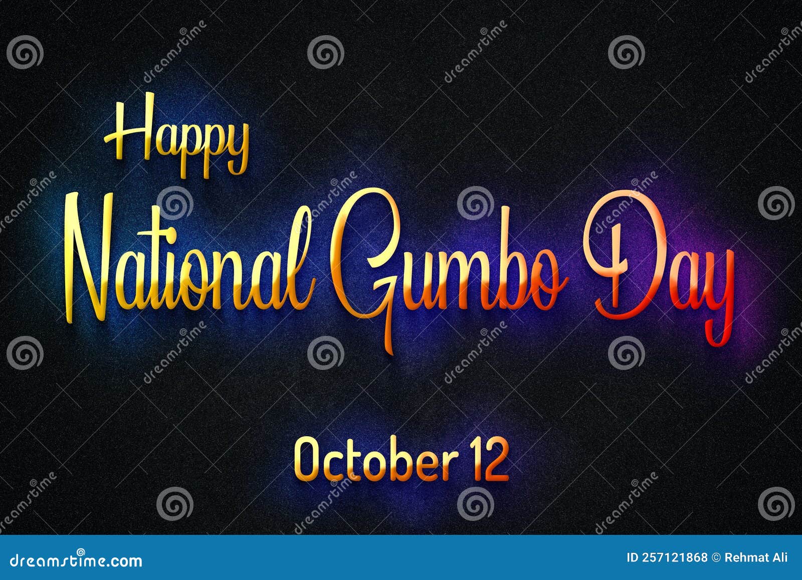 Happy National Gumbo Day, October 12, Empty Space for Text, Copy Space ...