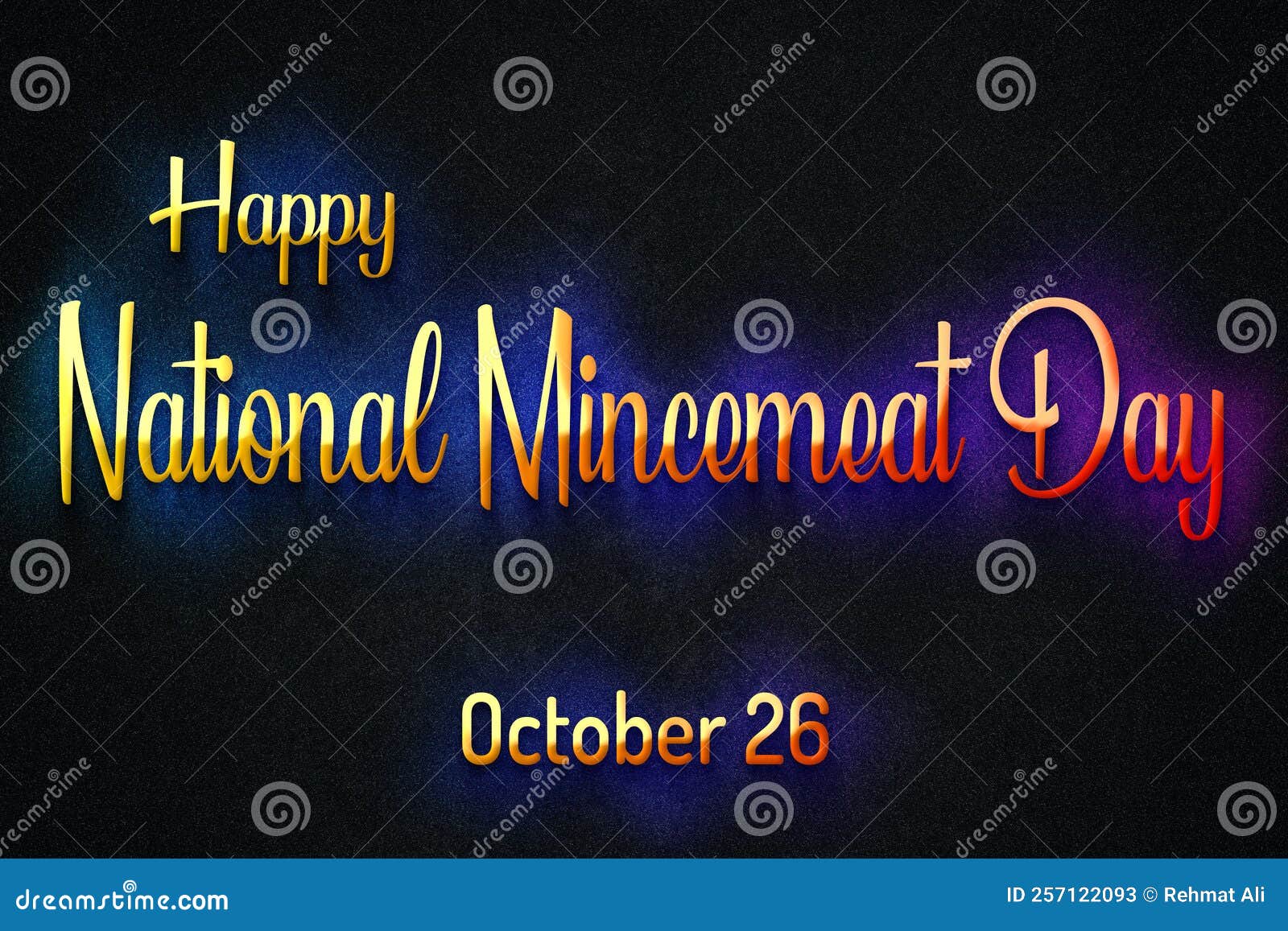 Happy National Mincemeat Day, October 26, Empty Space for Text, Copy ...