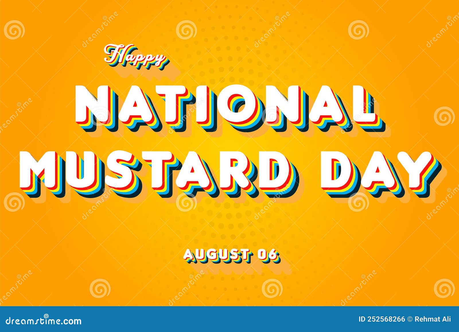 Happy National Mustard Day, Holidays Month of August , Empty Space for ...