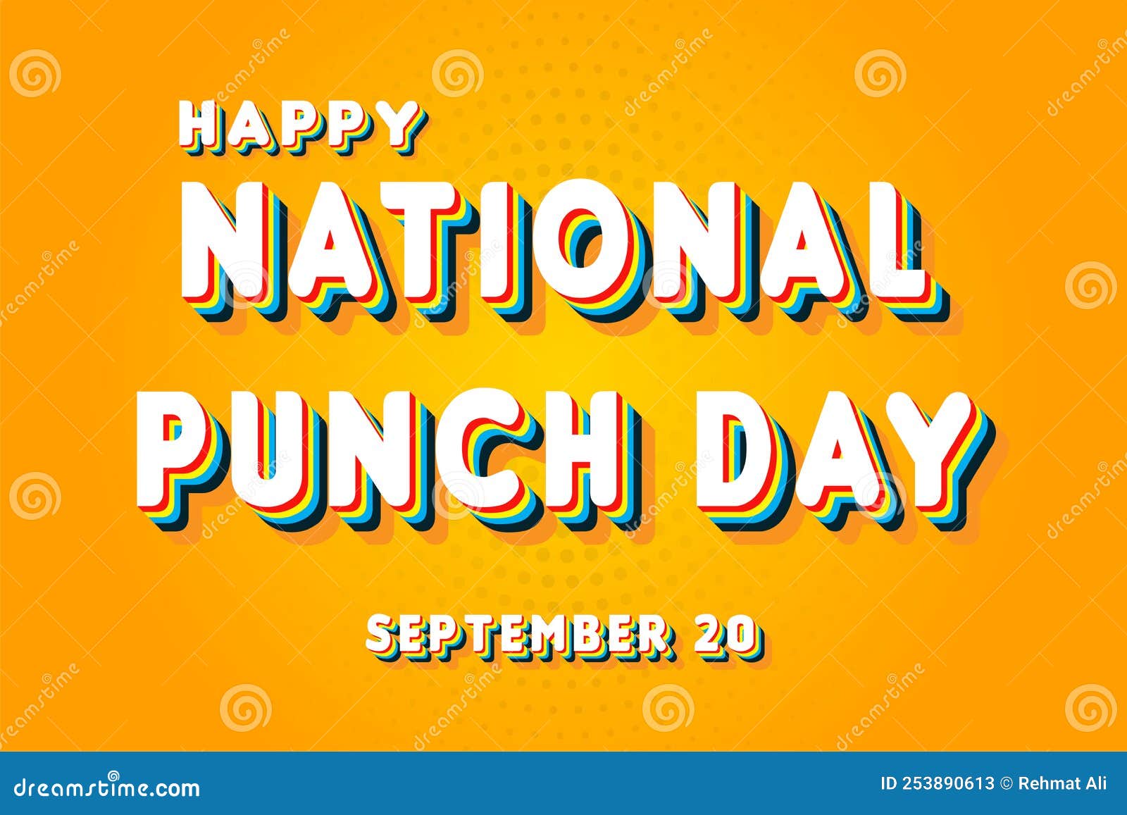 Happy National Punch Day, September 20. Calendar of September Retro ...