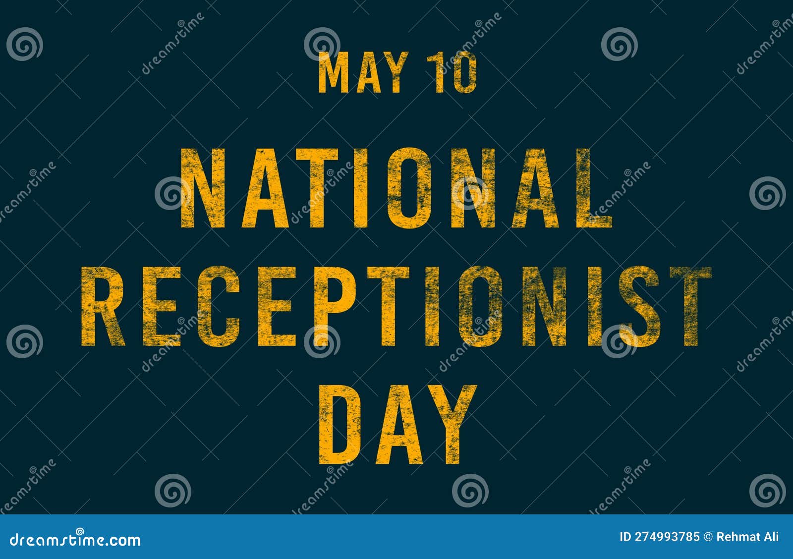 Happy National Receptionist Day, May 10. Calendar of May Text Effect ...