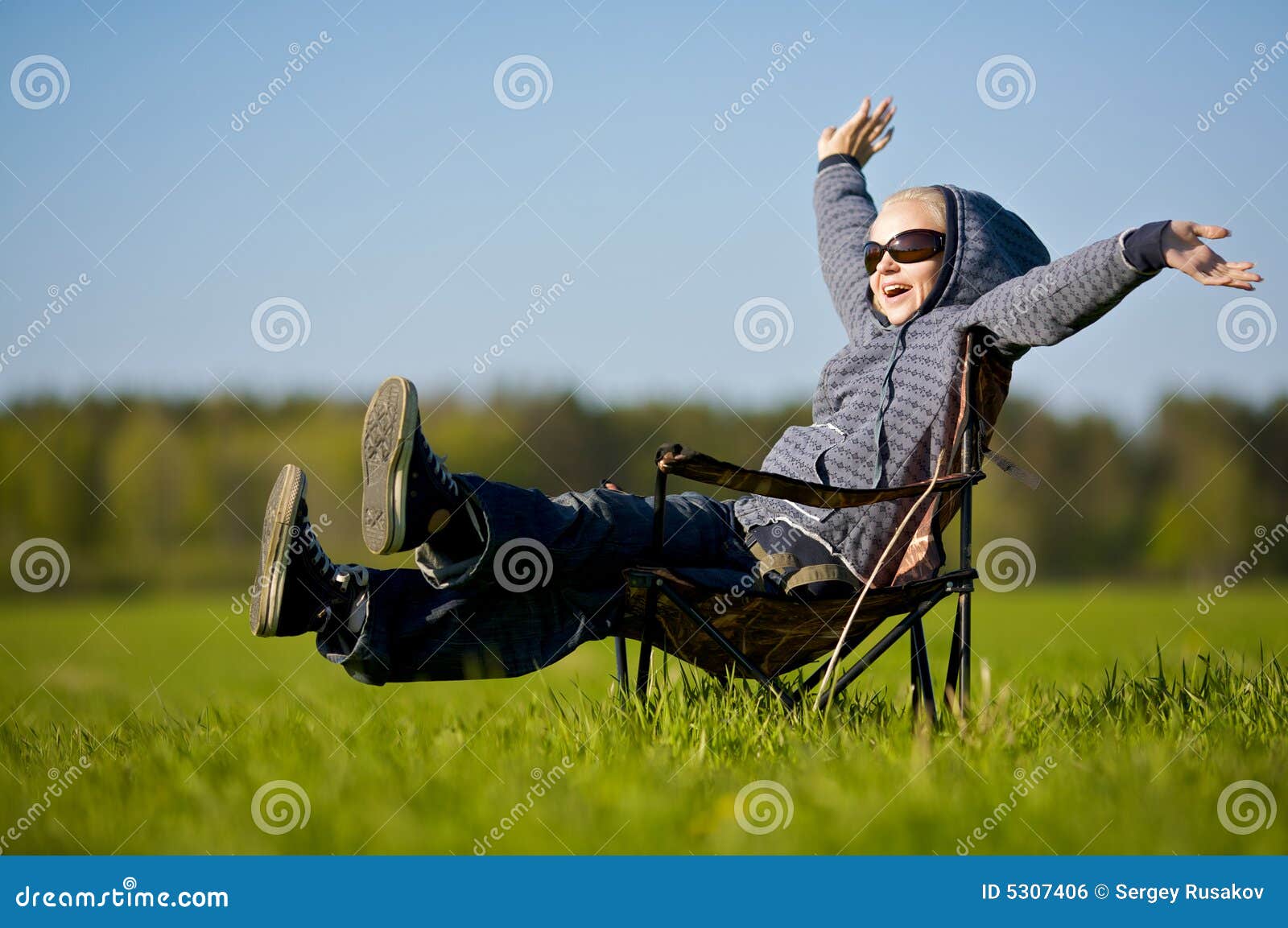 Happy in nature stock photo. Image of funny, idyllic, beauty - 5307406