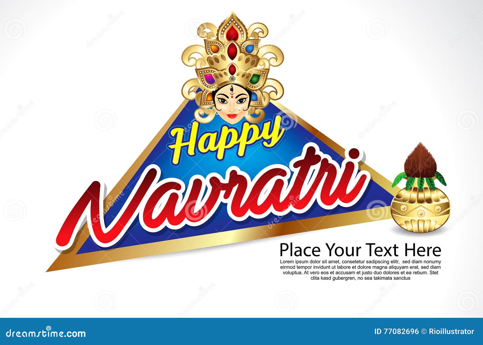 Happy Navratri Celebration Background Stock Vector - Illustration of ...