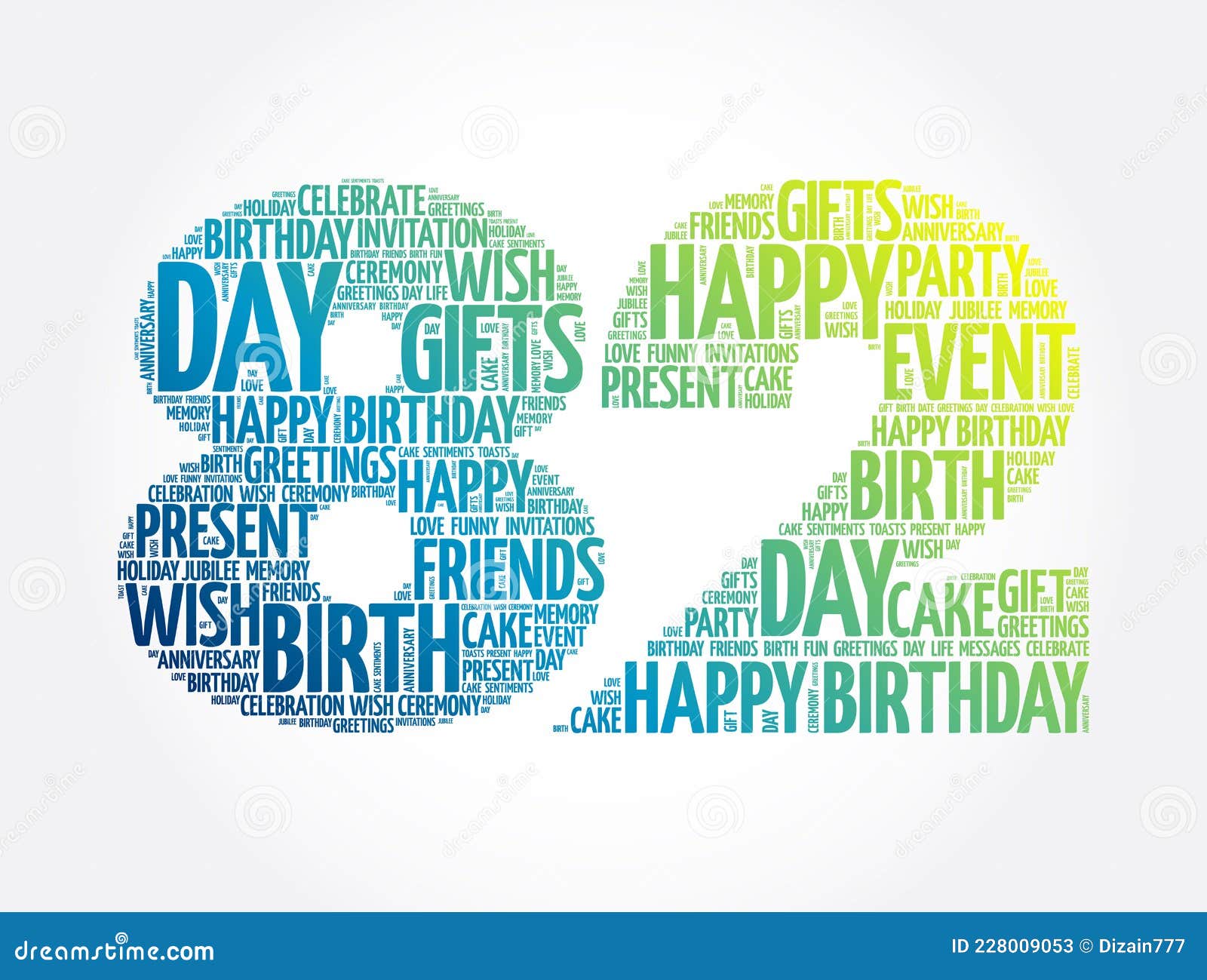 82nd Happy Birthday Lettering, 82 Years Birthday Beautiful Typography ...