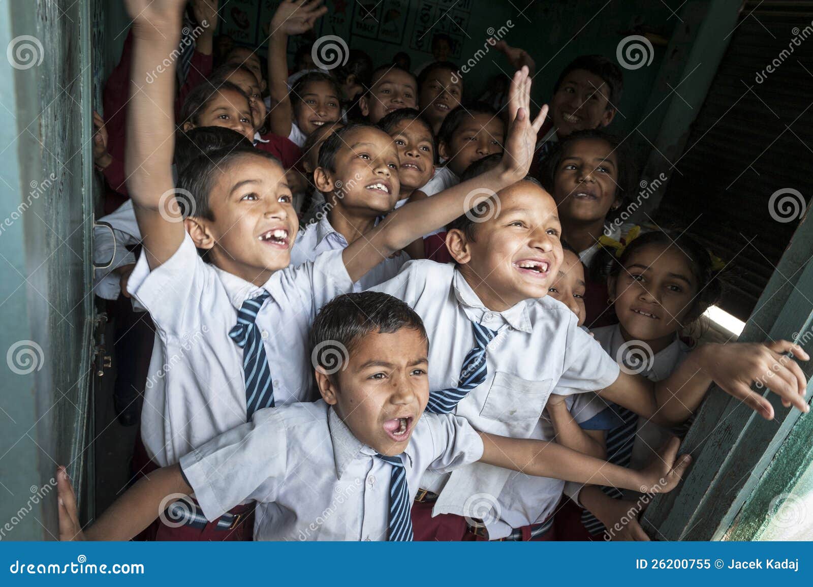 Happy Nepalese Children at School Editorial Image - Image of boys ...