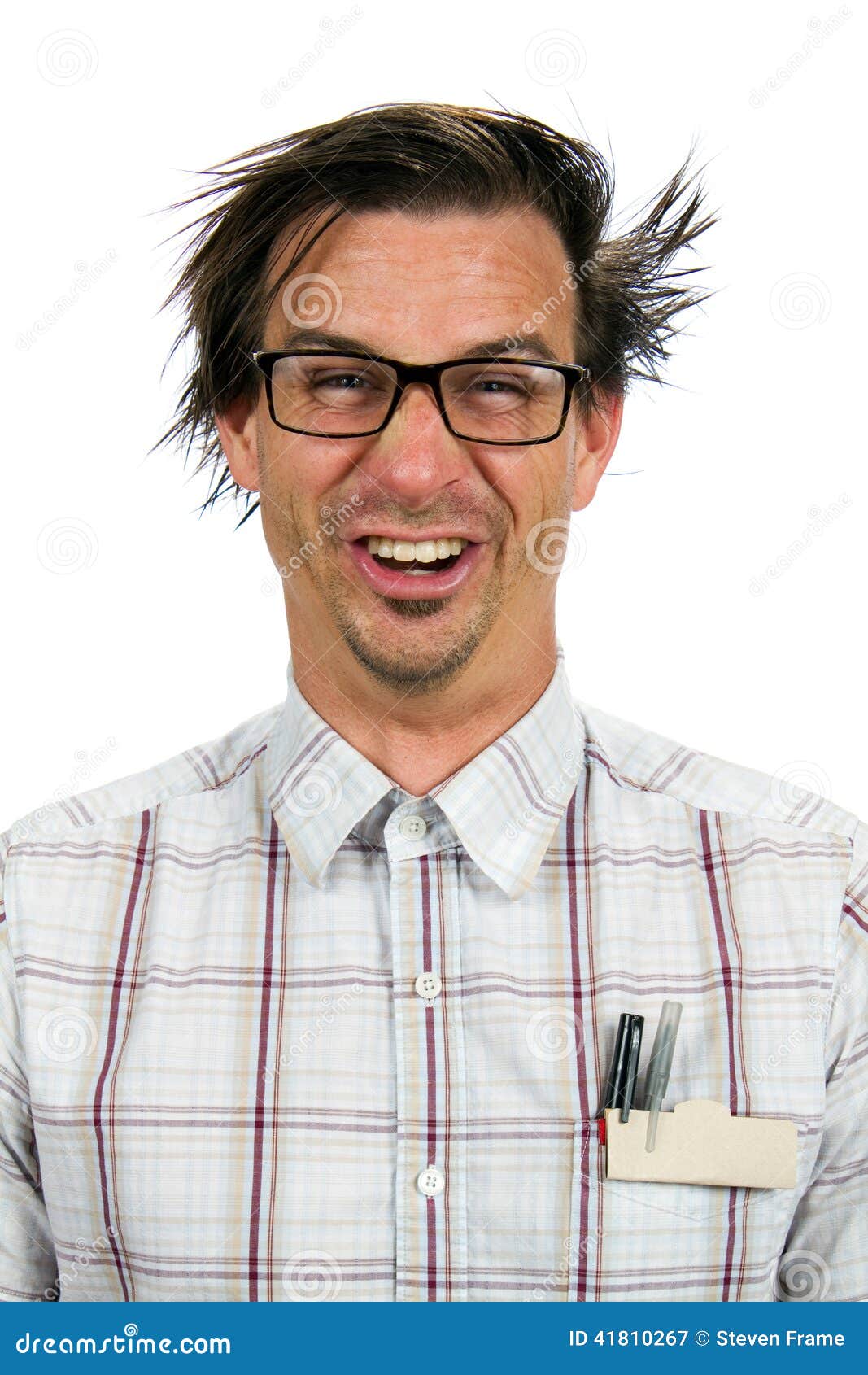 Happy Nerd stock image. Image of protector, facial, nerdy - 41810267