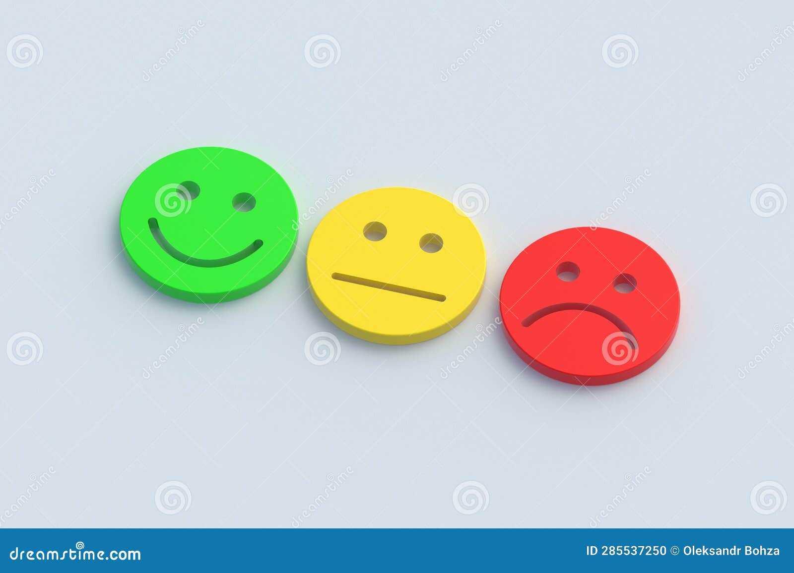Happy, Neutral and Sad Emotion Faces. Mood Expression Concept Stock ...