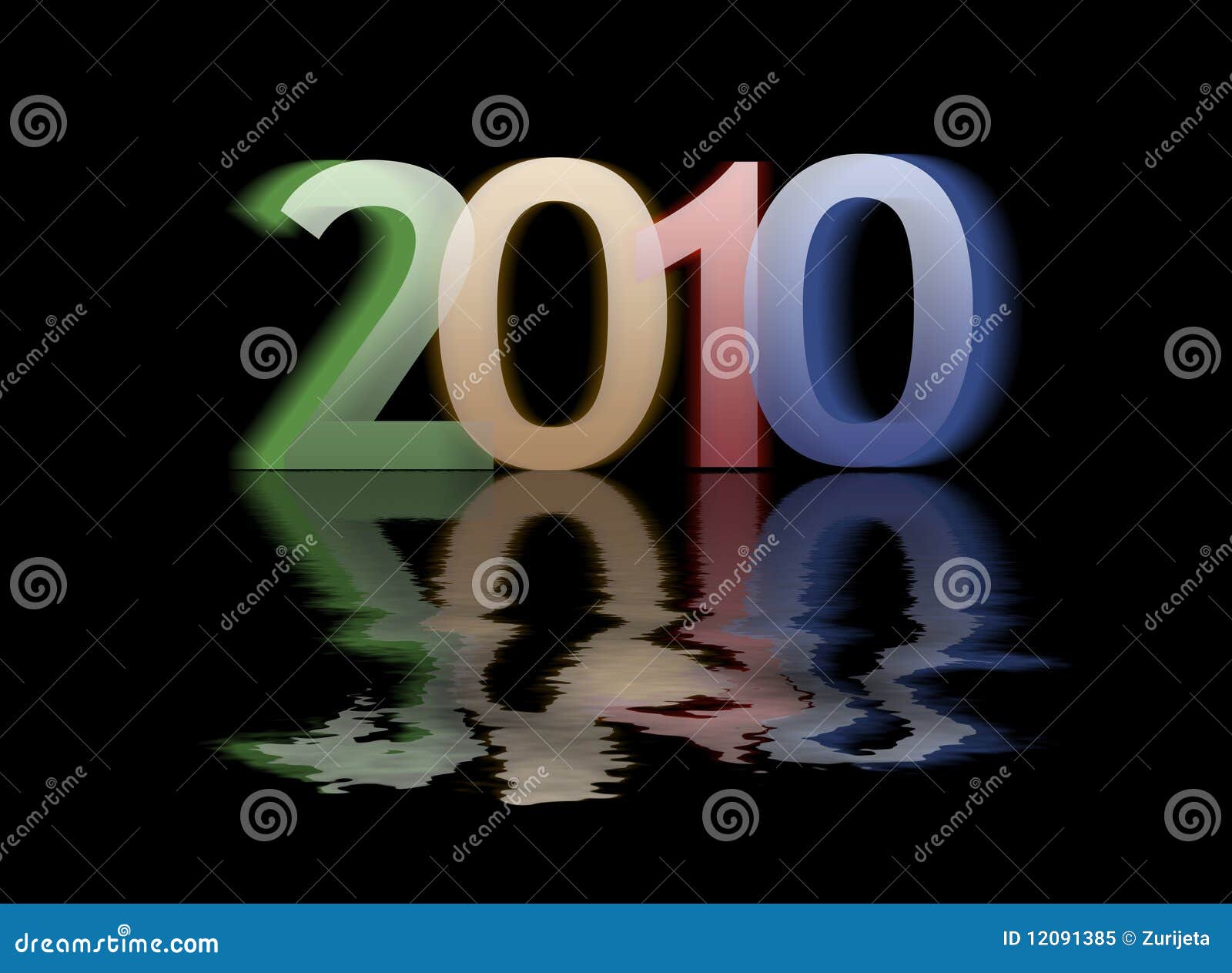 Happy new 2010 year stock illustration. Illustration of anniversary ...