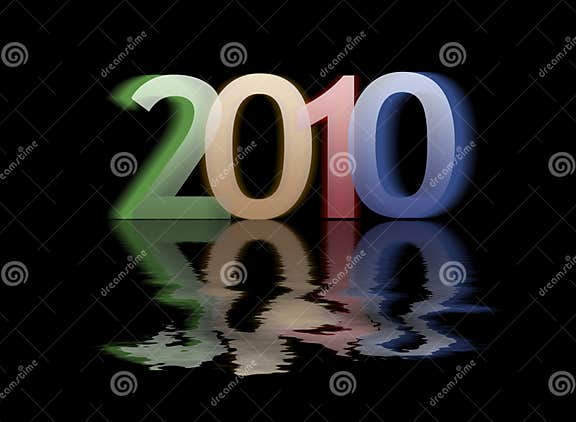 Happy new 2010 year stock illustration. Illustration of anniversary ...
