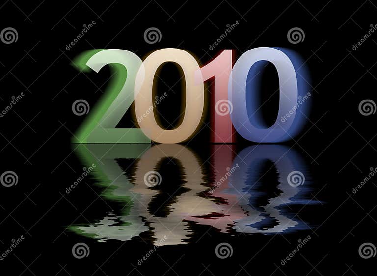 Happy new 2010 year stock illustration. Illustration of anniversary ...