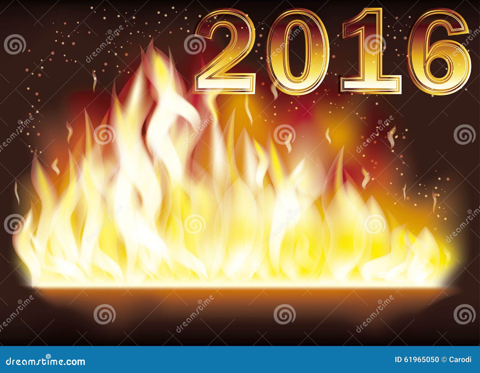 Happy New 2016 Fire Flame Year, Vector Stock Vector - Illustration of ...