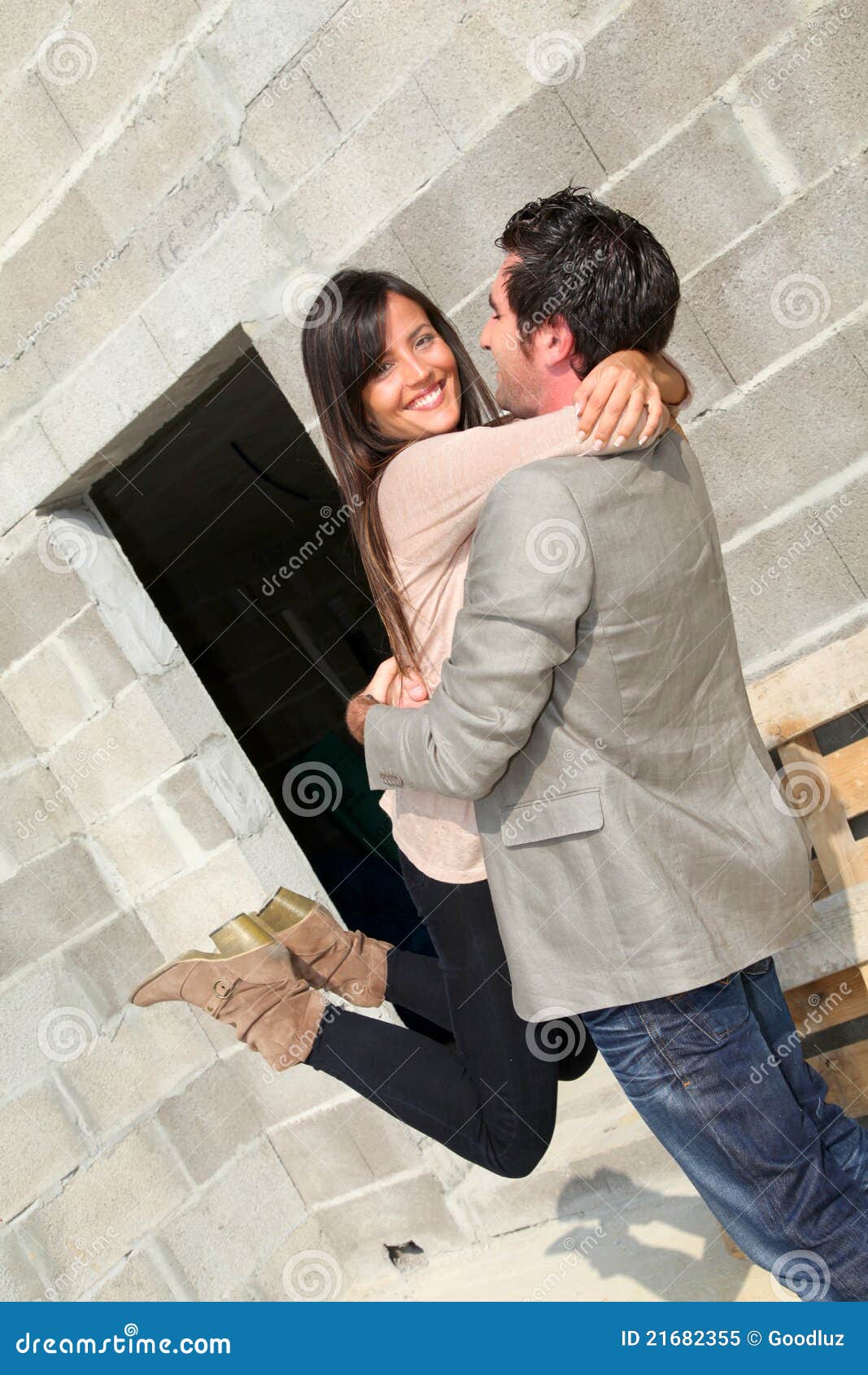 Happy new house owners stock image. Image of happiness - 21682355