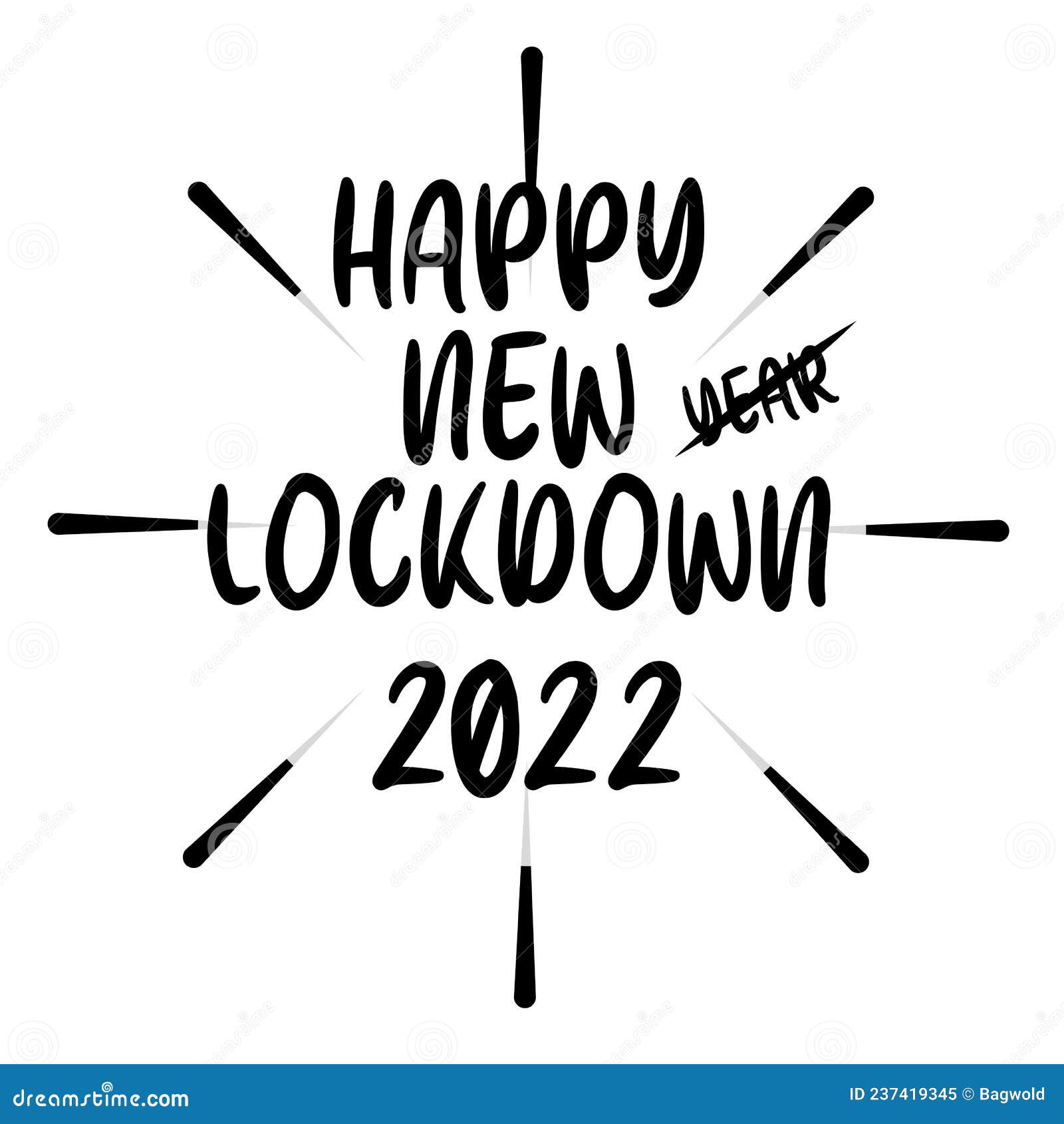 Happy New Lockdown 2022 - Omicron Tidal Wave Stock Vector ...