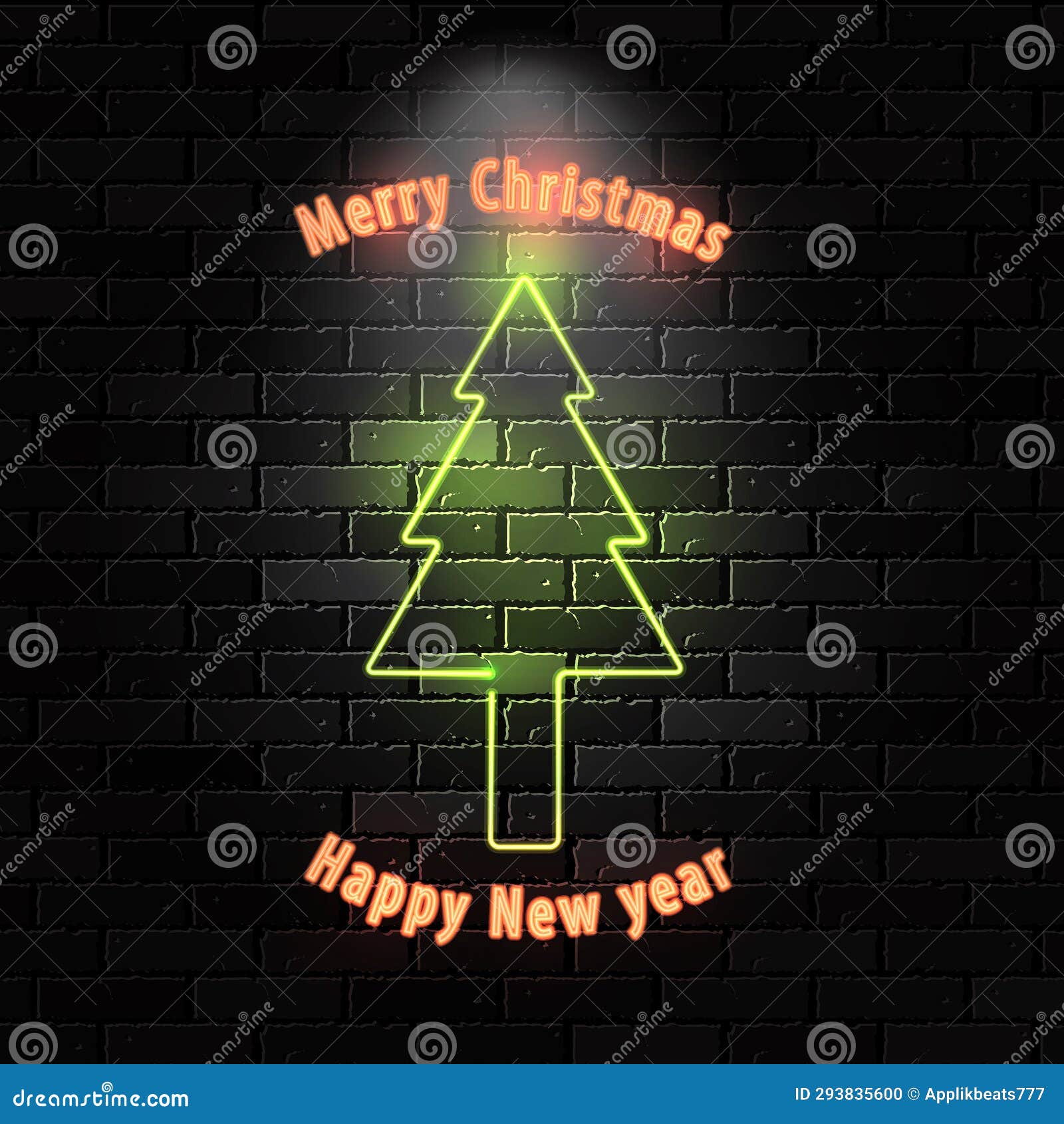 Happy New Neon Sign. Vector Stock Vector - Illustration of december ...