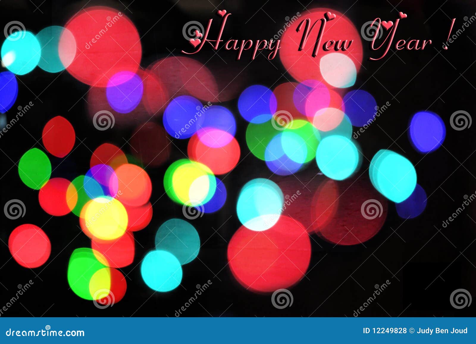 Happy new year stock photo. Image of light, festive, reflection - 12249828