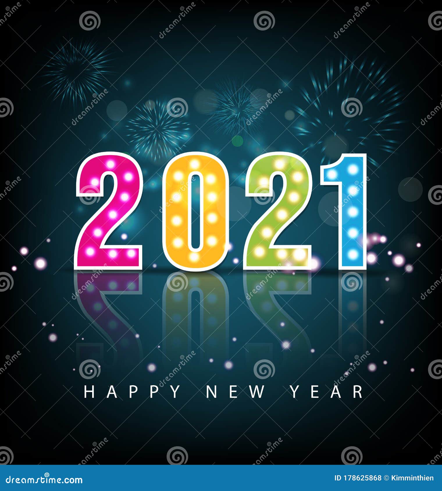 Happy new year 2021 stock vector. Illustration of year - 178625868