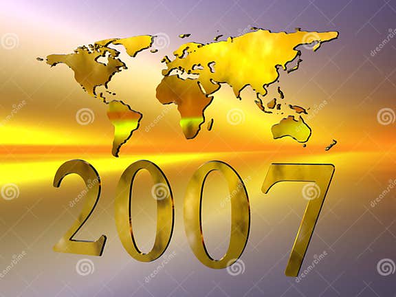 Happy new year 2007. stock illustration. Illustration of yule - 674561
