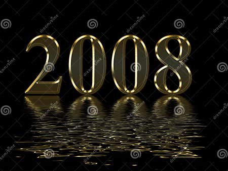 Happy New Year 2008 stock illustration. Illustration of isolation - 3854673