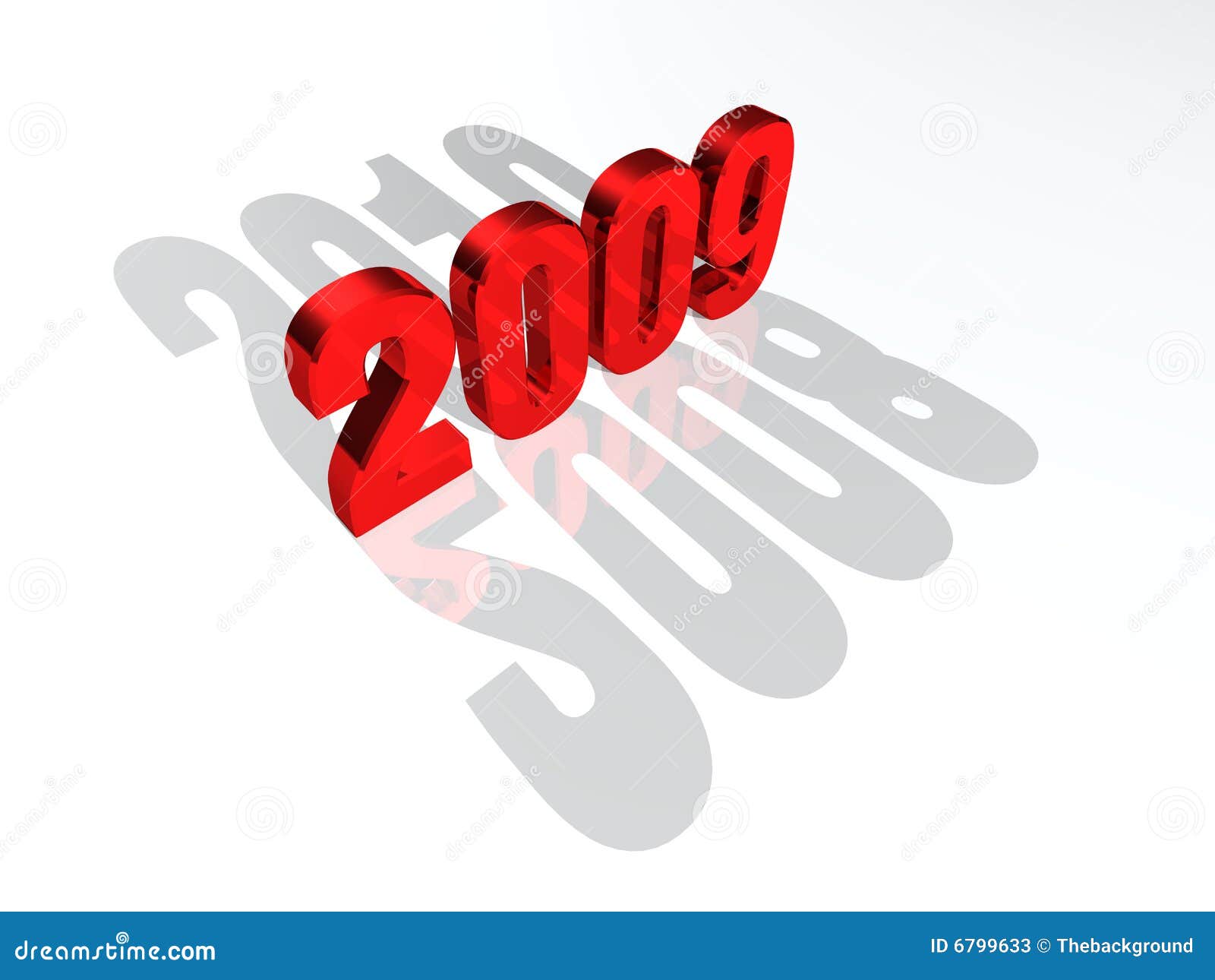 Happy New Year 2009 stock illustration. Illustration of render - 6799633