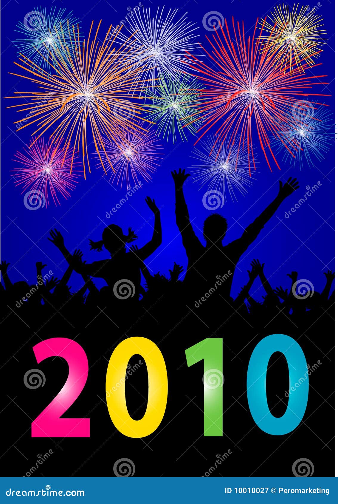 Happy new year 2010 stock illustration. Illustration of human - 10010027