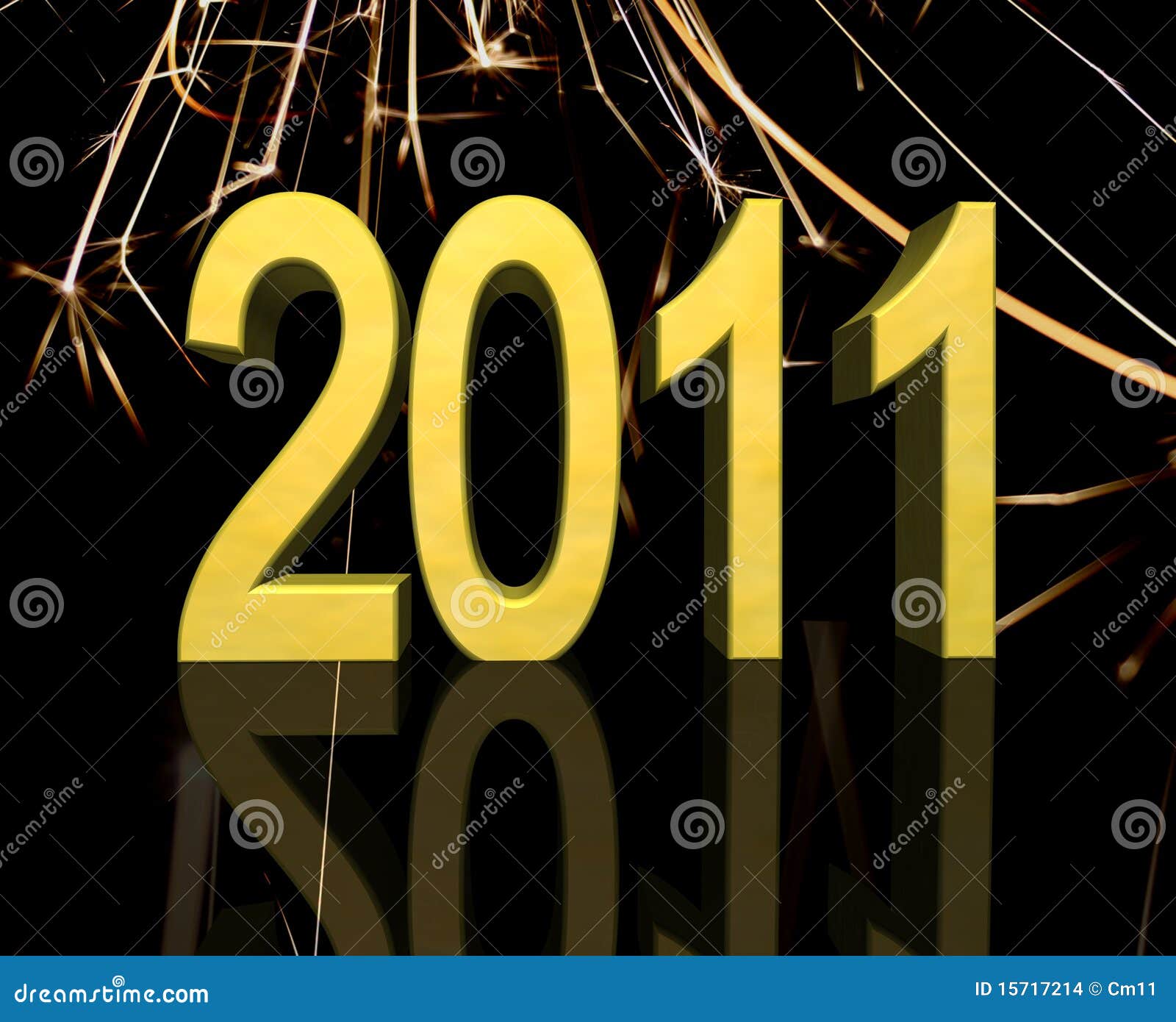 Happy New Year 2011 stock illustration. Illustration of gold - 15717214