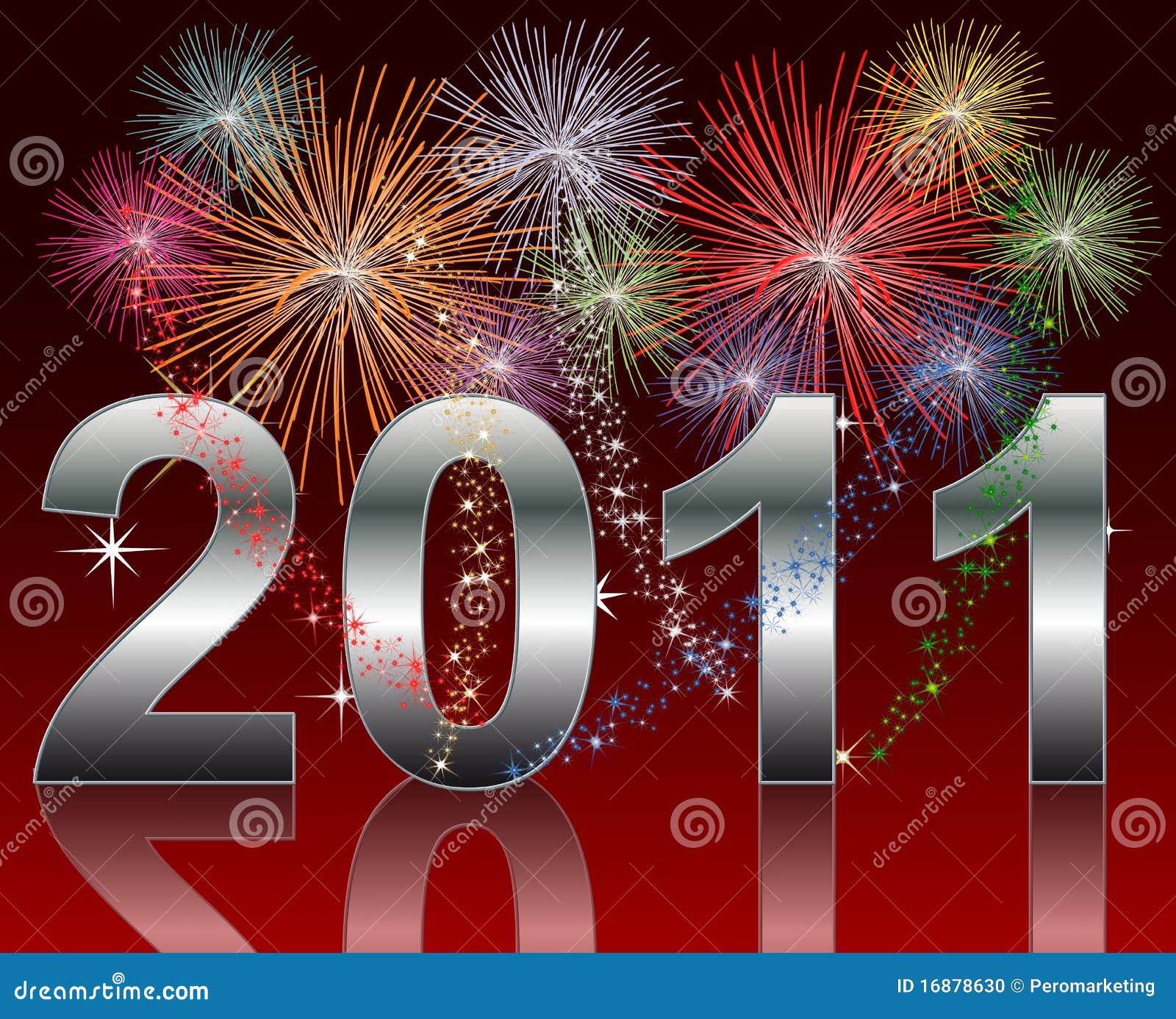 Happy New Year 2011 stock illustration. Illustration of card - 16878630