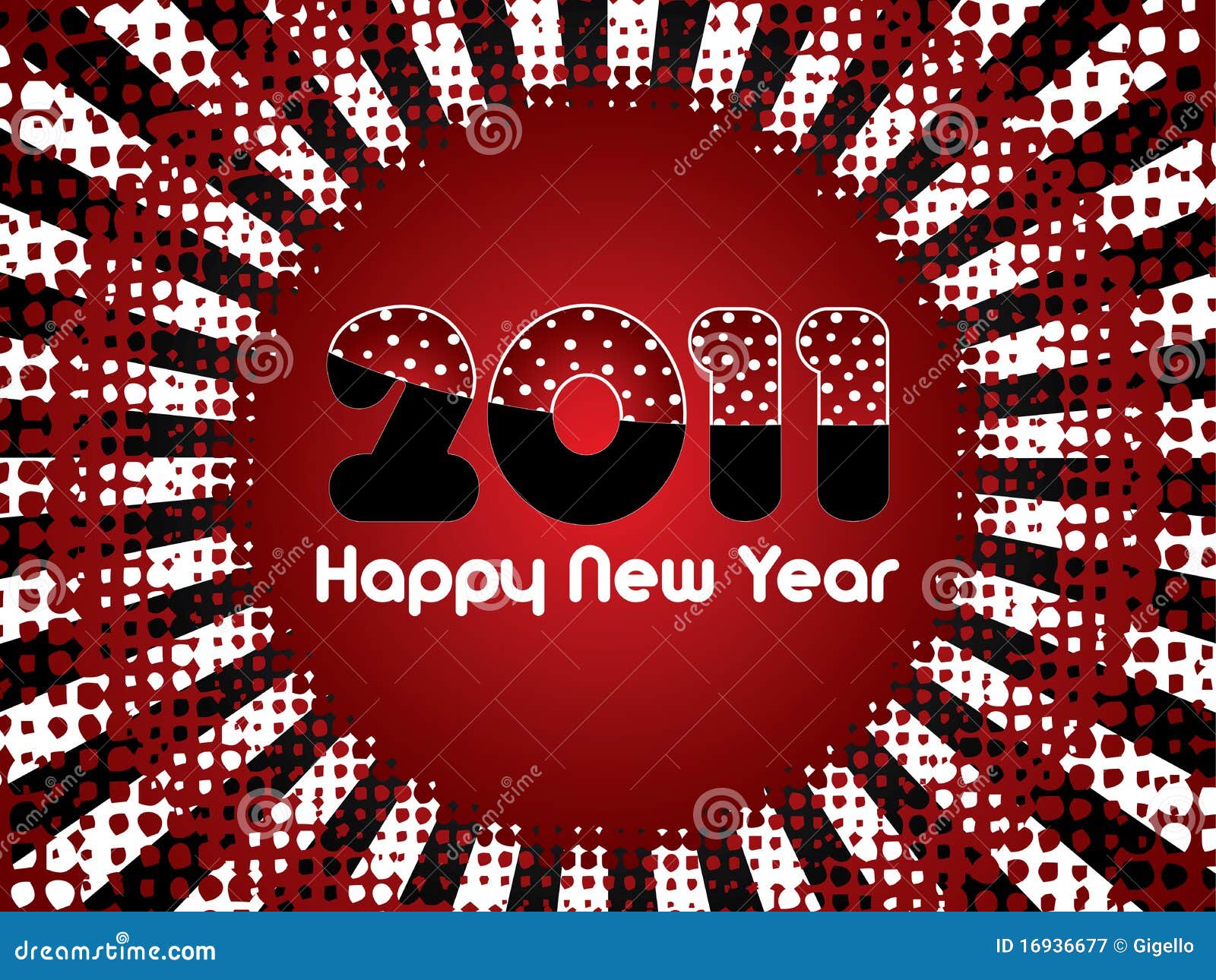 Happy New Year 2011 stock vector. Illustration of creative - 16936677