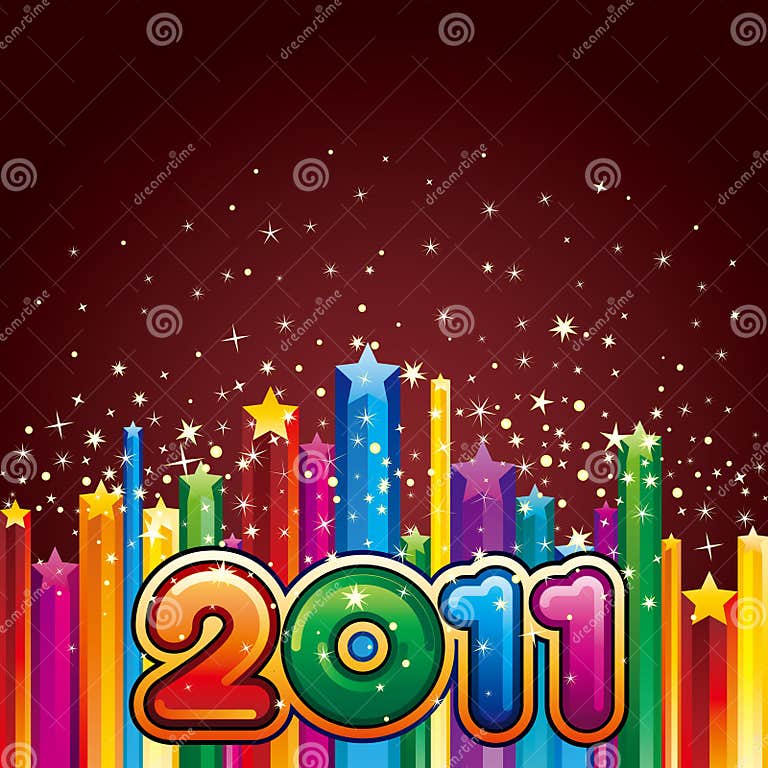 Happy new year 2011 stock vector. Illustration of element - 17360082