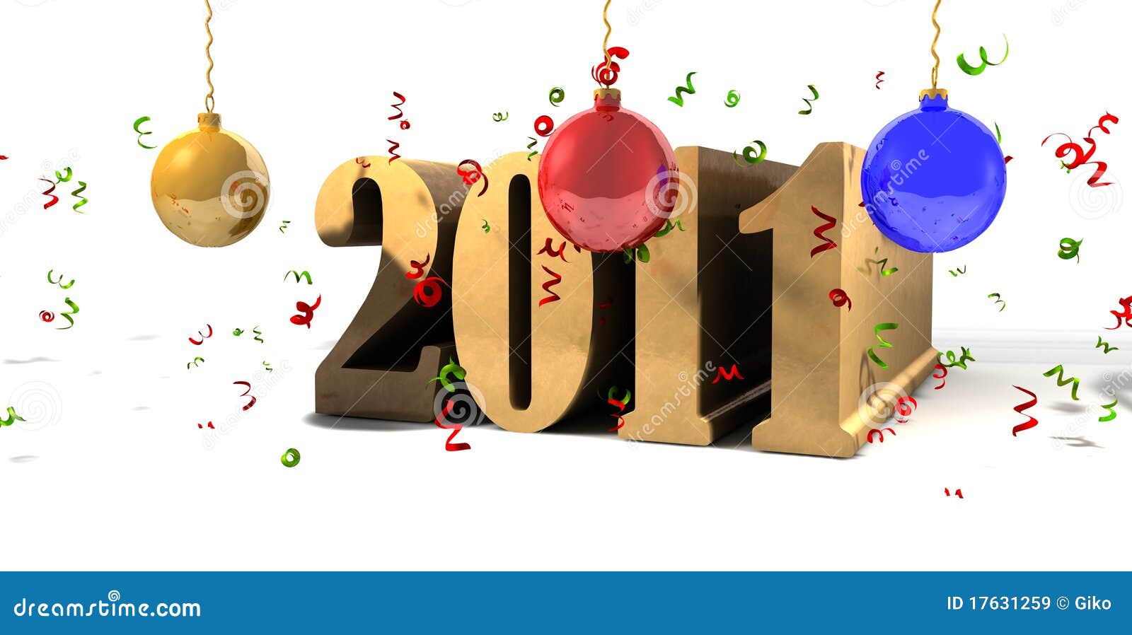 Happy New year 2011 stock illustration. Illustration of colorful - 17631259