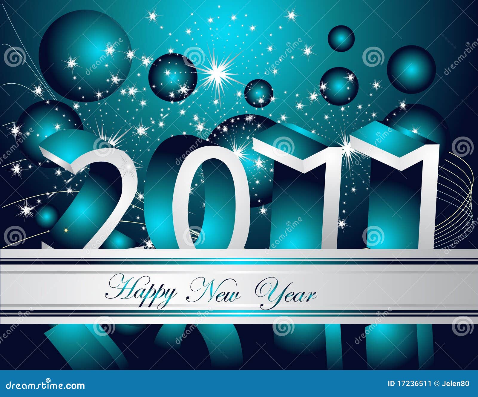 Happy New Year 2011 Background Stock Vector - Illustration of merry ...
