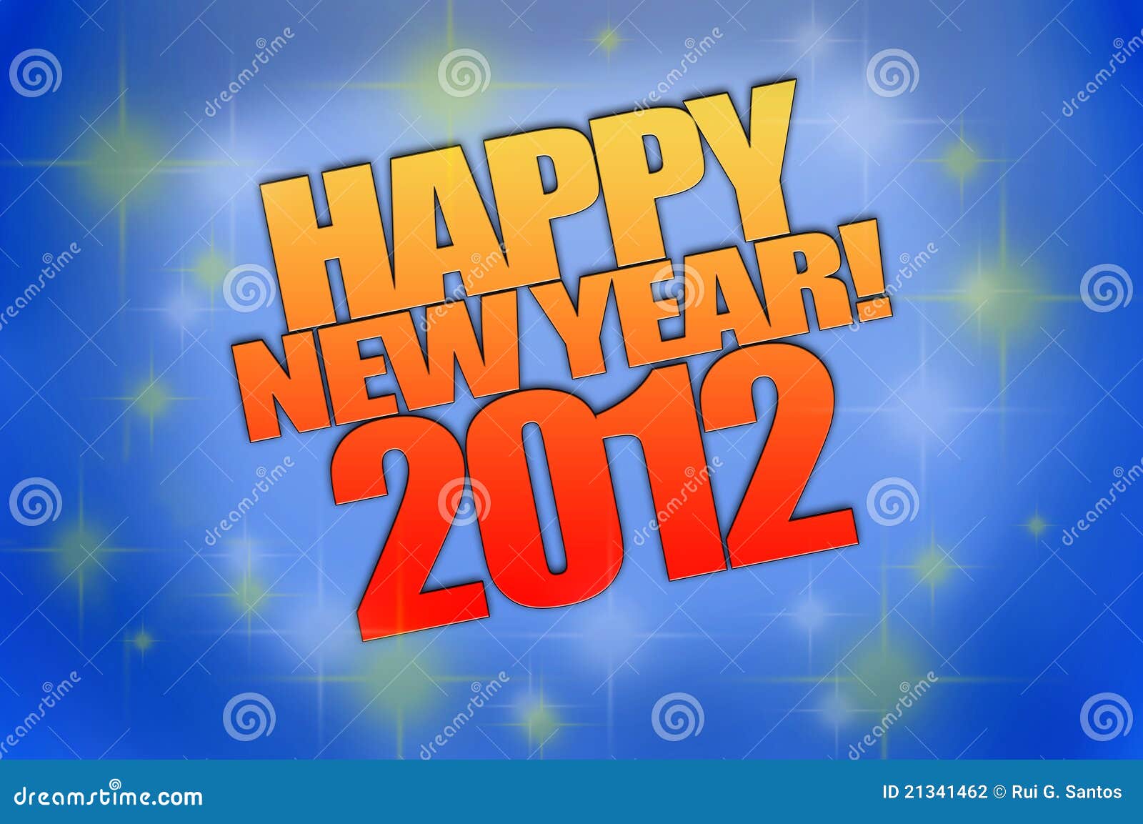 Happy New Year 2012 stock illustration. Illustration of render - 21341462
