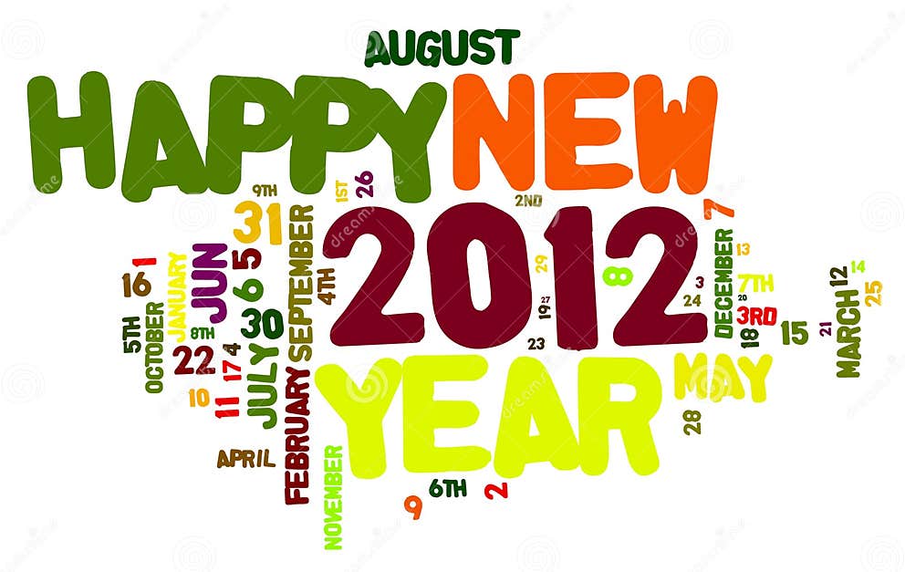 Happy New Year 2012 stock illustration. Illustration of cold - 22111111