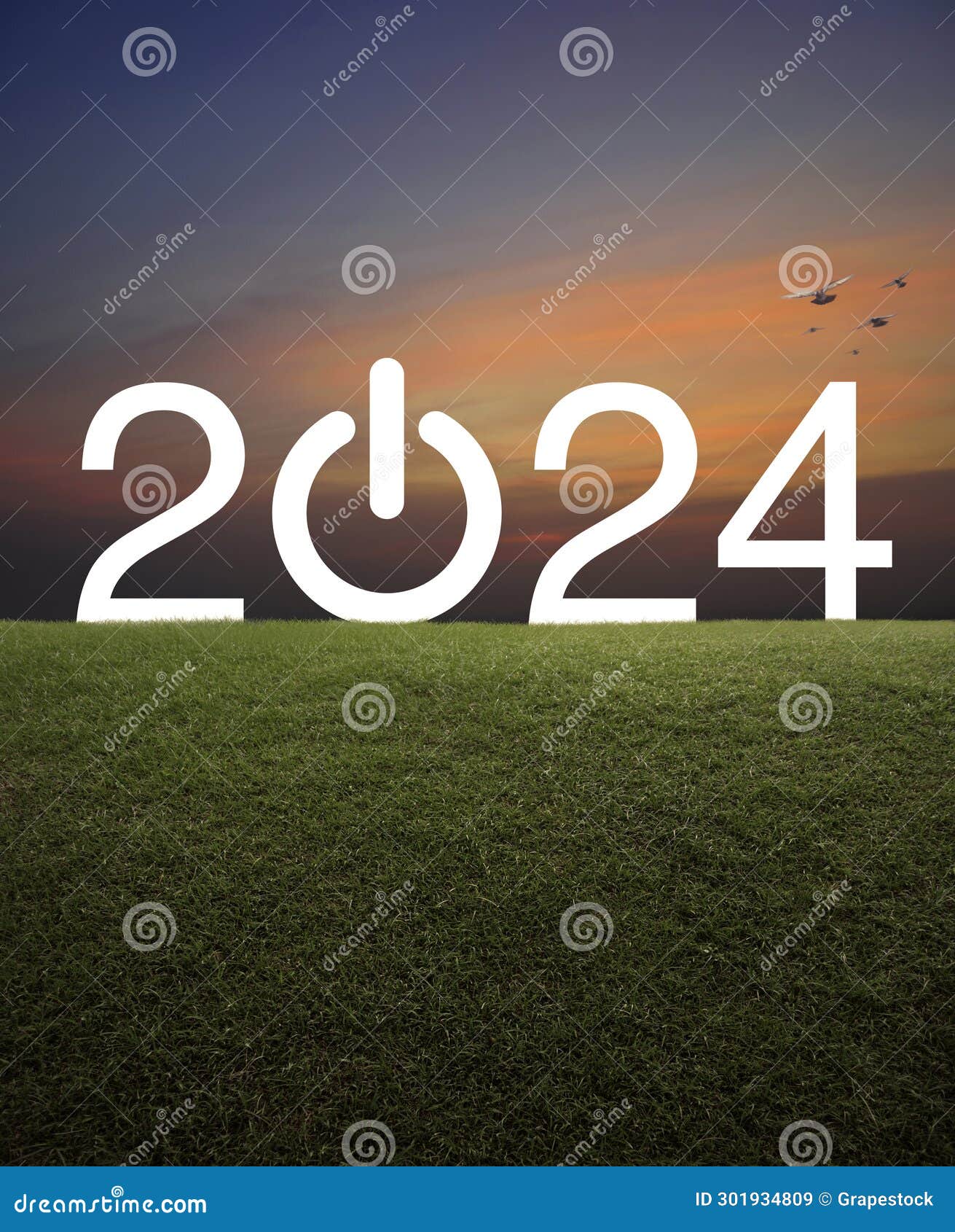 Happy New Year 2024 Success Concept Stock Image - Image of technology ...