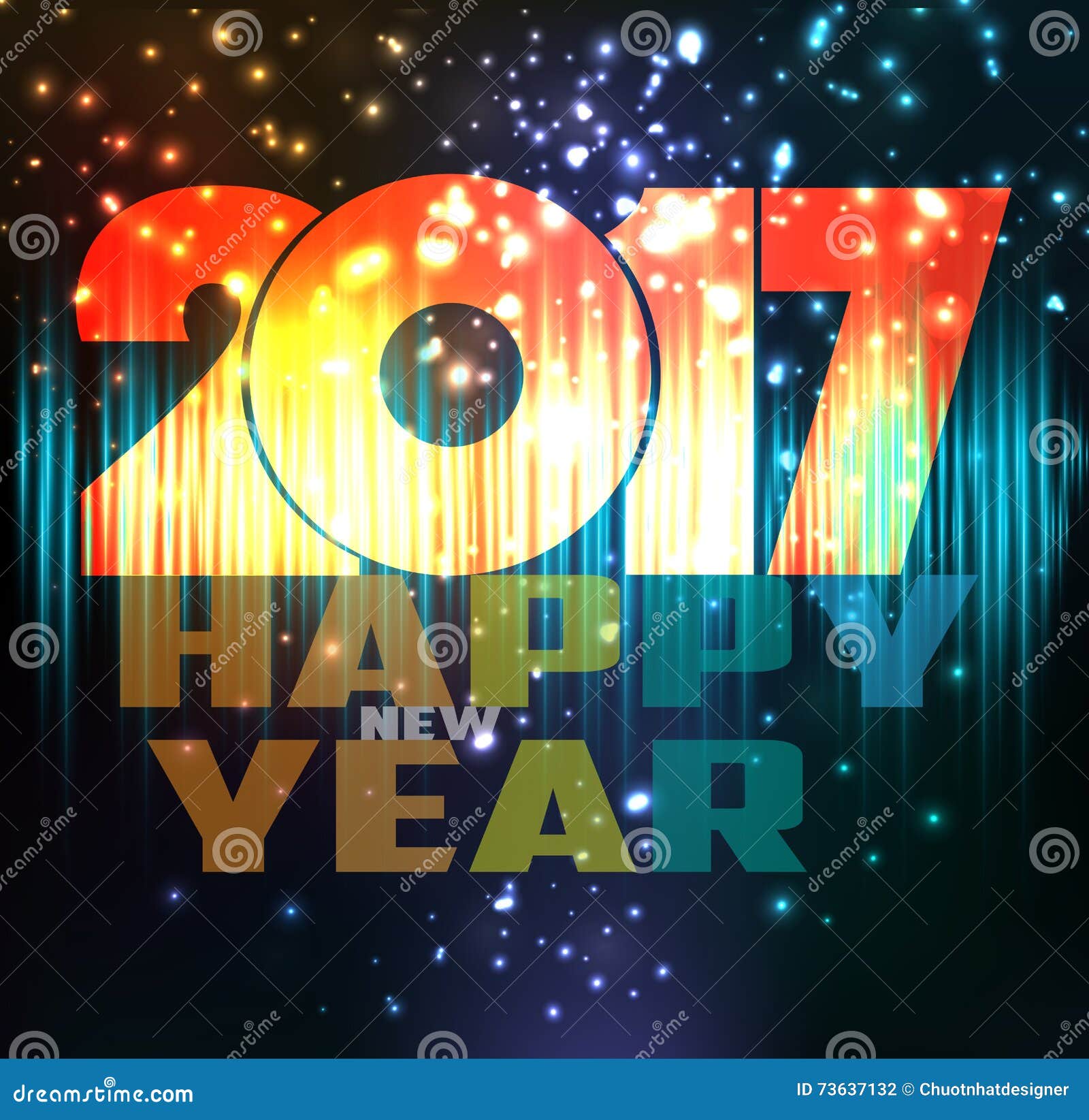Happy New Year 2017 Abstract Background Stock Vector - Illustration of ...