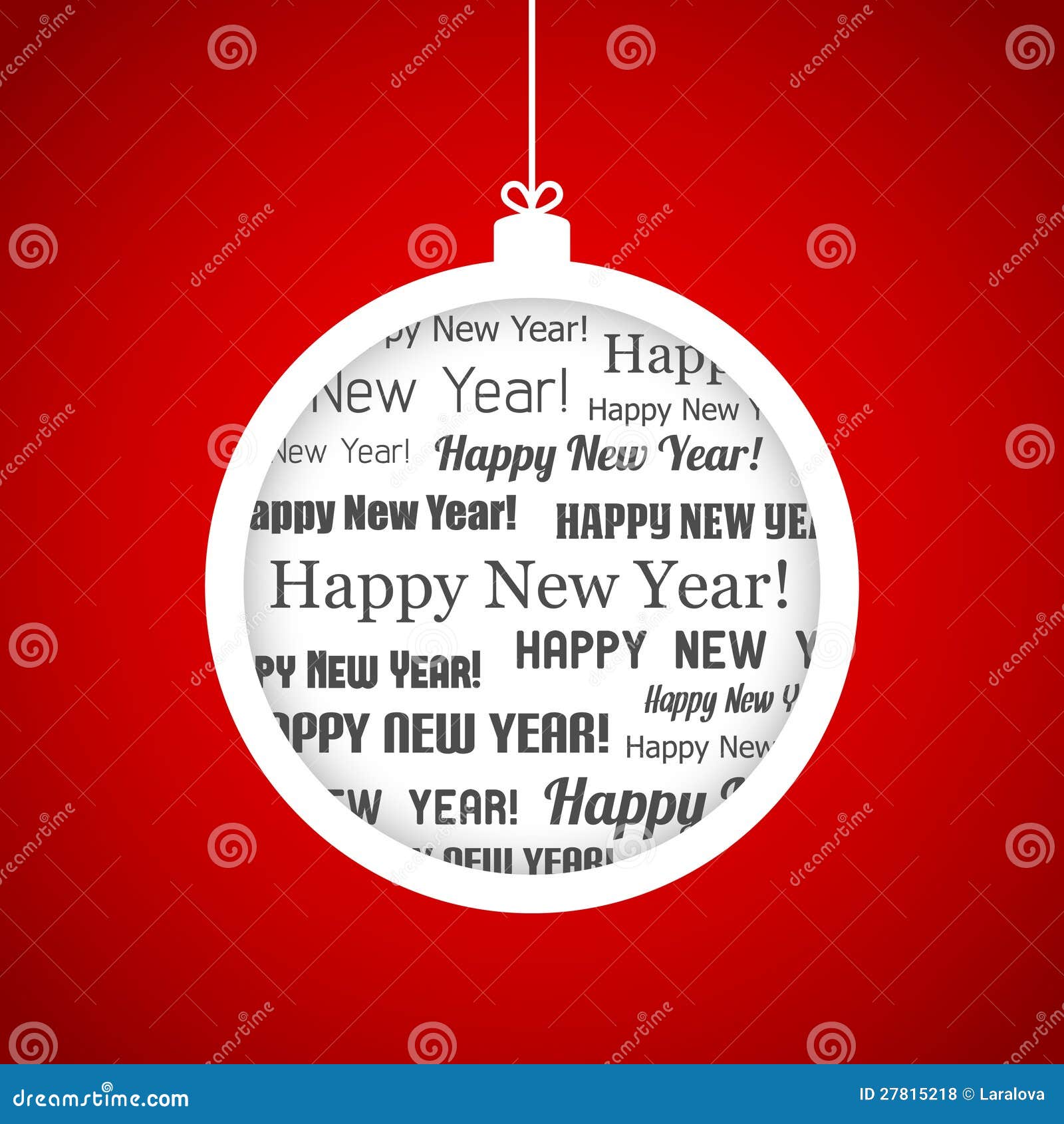 Happy New Year ball stock vector. Illustration of decoration - 27815218