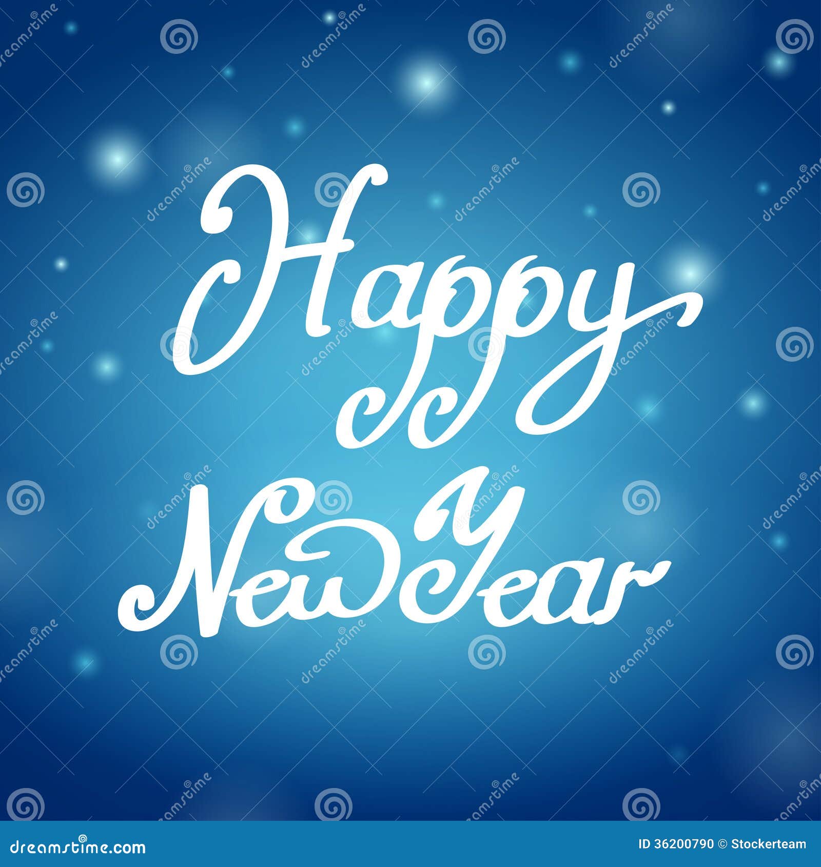 Happy New Year Blue Background Stock Illustration - Illustration of ...