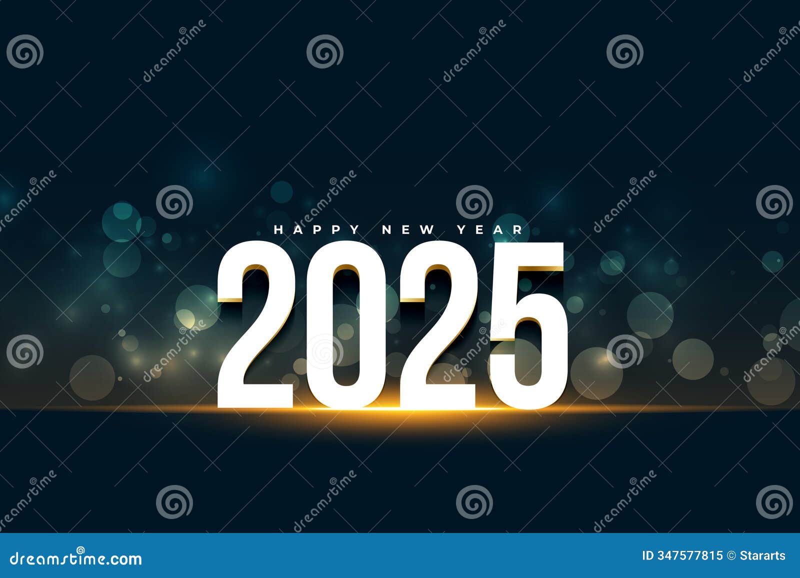 Happy New Year 2025 Bokeh Background Design Stock Vector - Illustration of 2025, event: 347577815