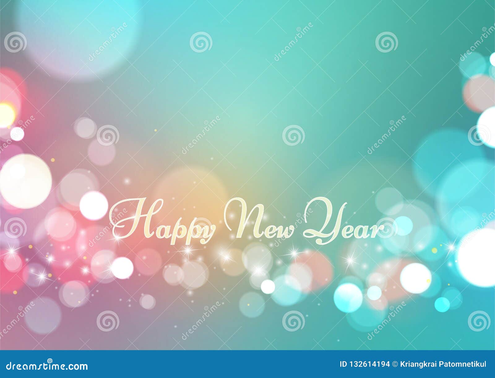Happy New Year on Bokeh Light Background Stock Vector - Illustration of ... Happy New Year on Bokeh Light Background Stock Vector - Illustration of ...