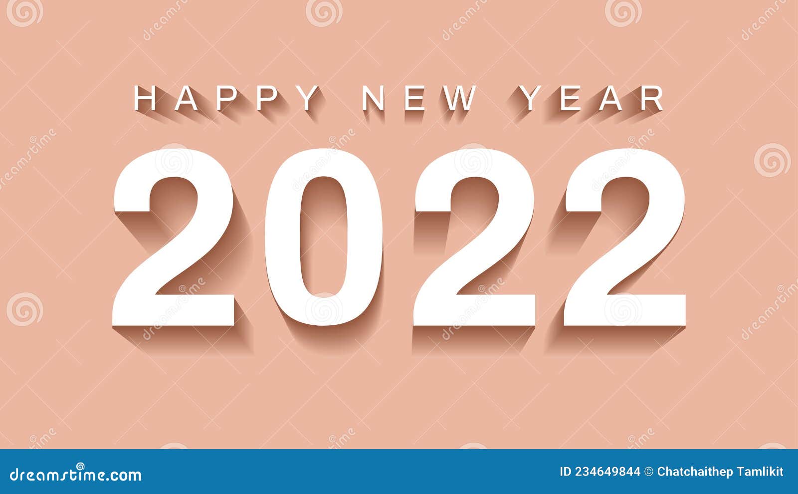 Happy New Year 2022 on Brown Background. Happy New Year Text with ...