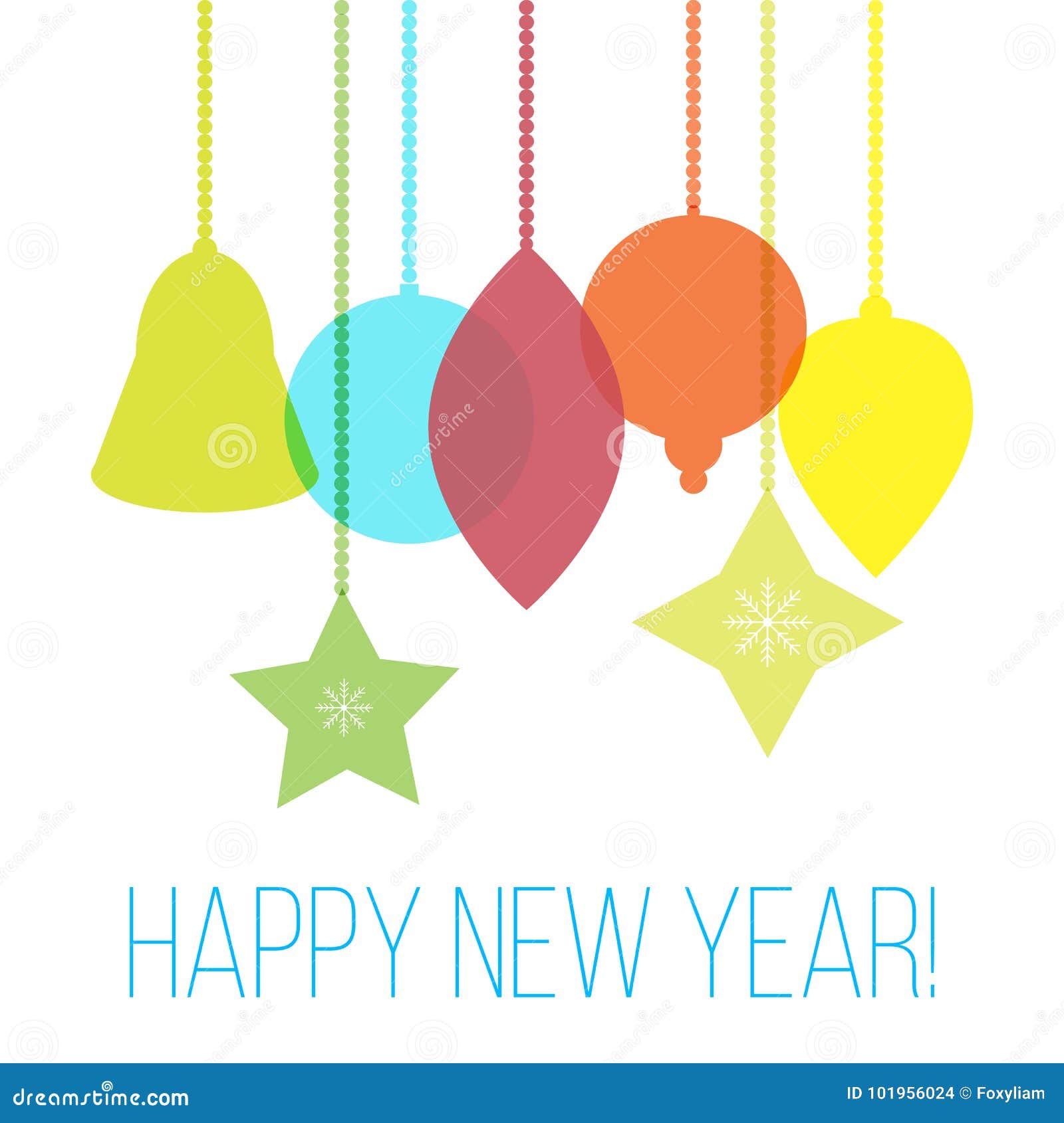 Happy new year card stock vector. Illustration of abstract - 101956024