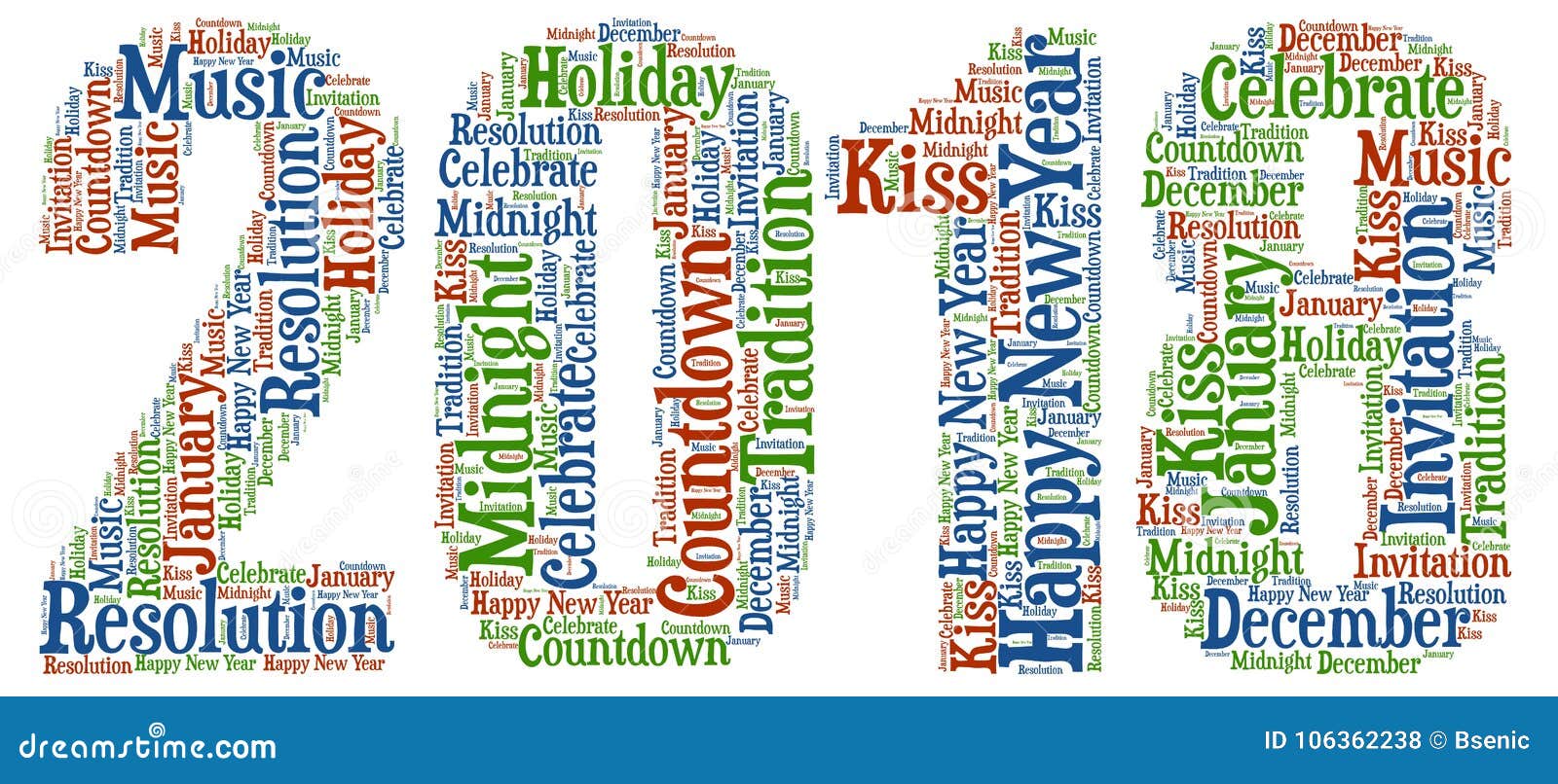 Happy New Year - New Year Celebration with Cool Wording Stock Photo ...