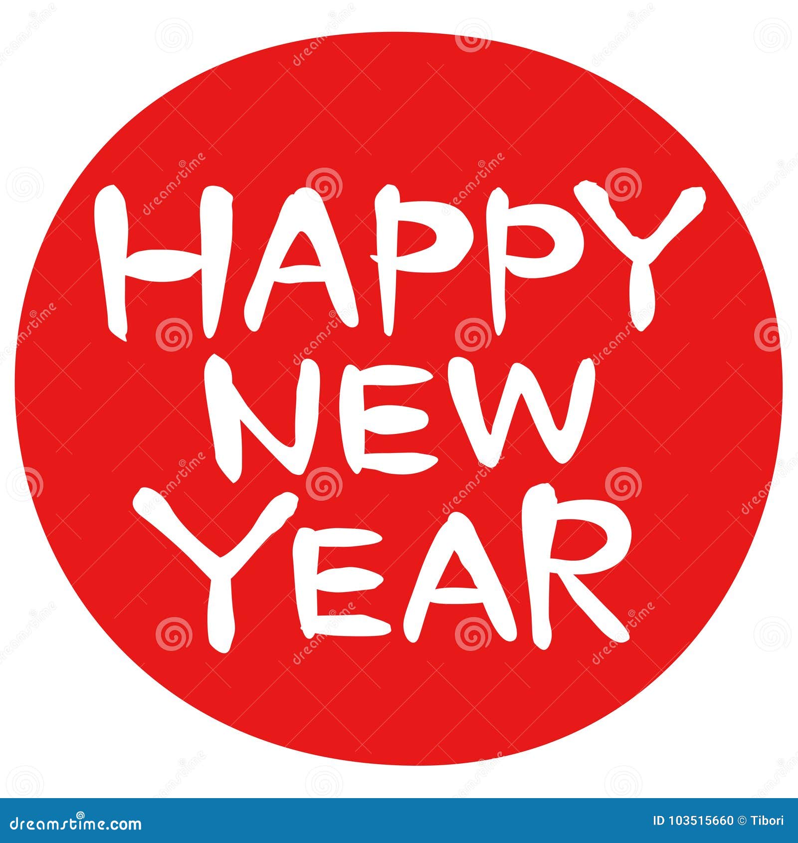 Happy New Year, Circle Design Stock Illustration - Illustration of ...
