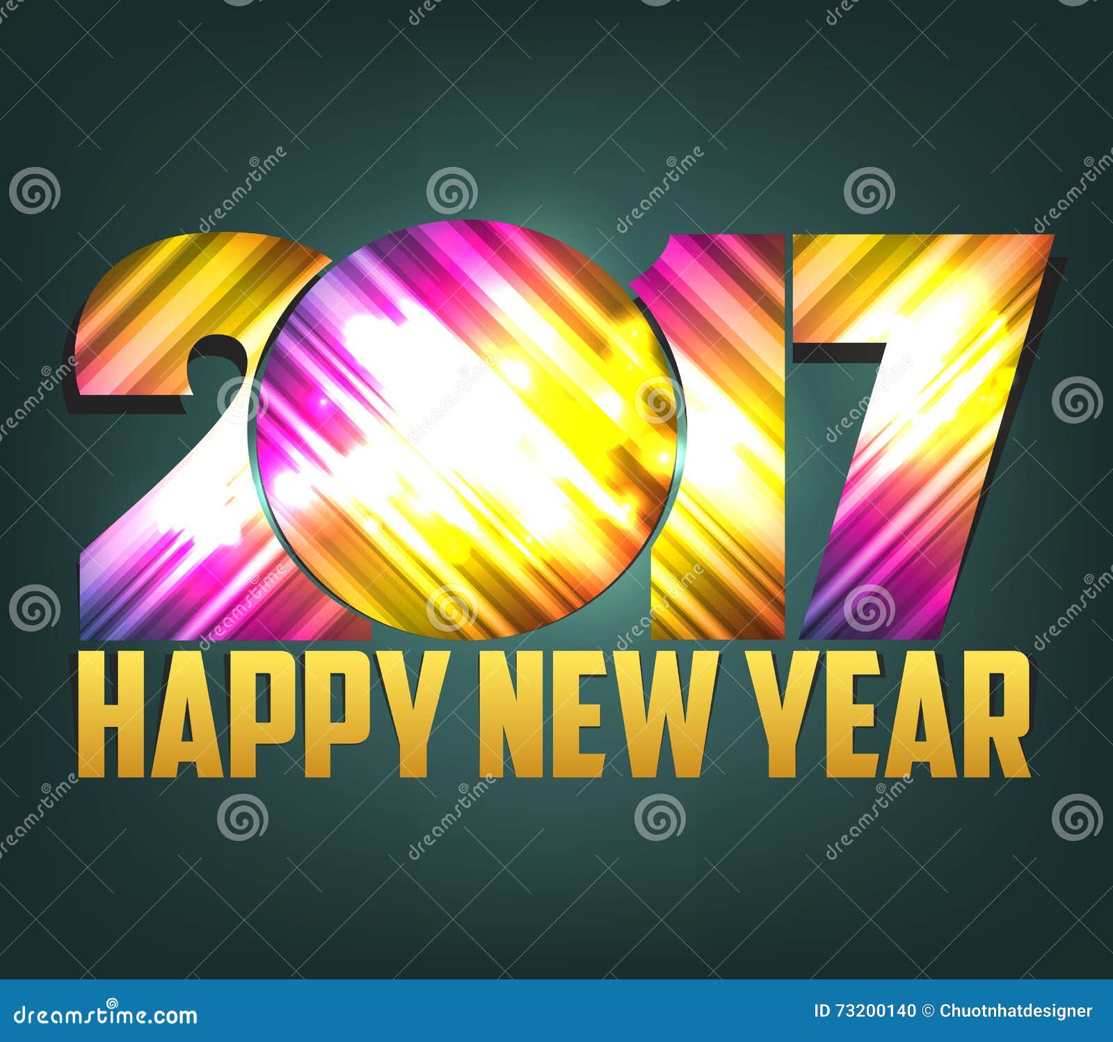 Happy New Year 2017 Colorful Abstract Background Stock Vector ...
