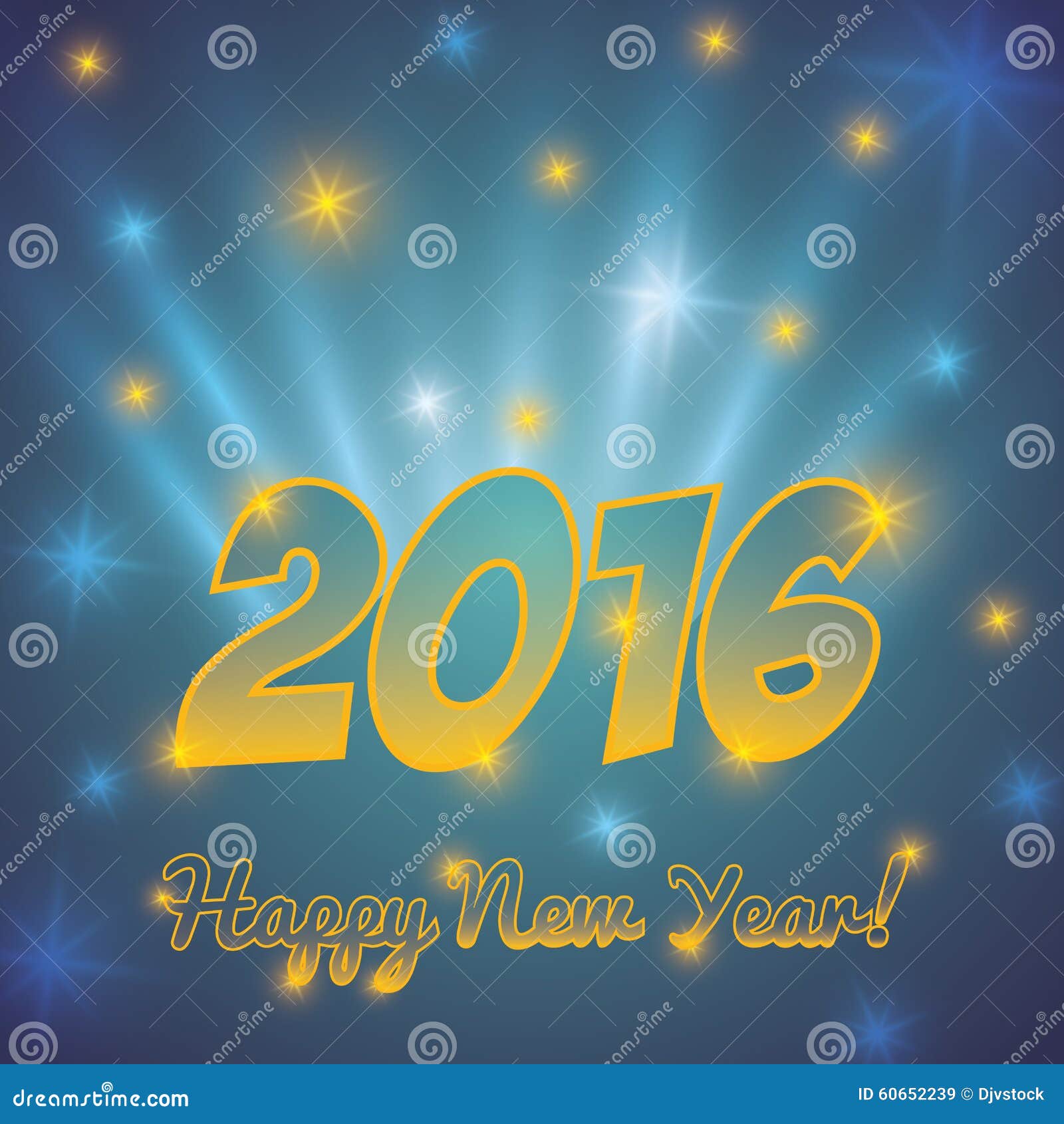 Happy New Year Colorful Card Stock Illustration - Illustration of text ...