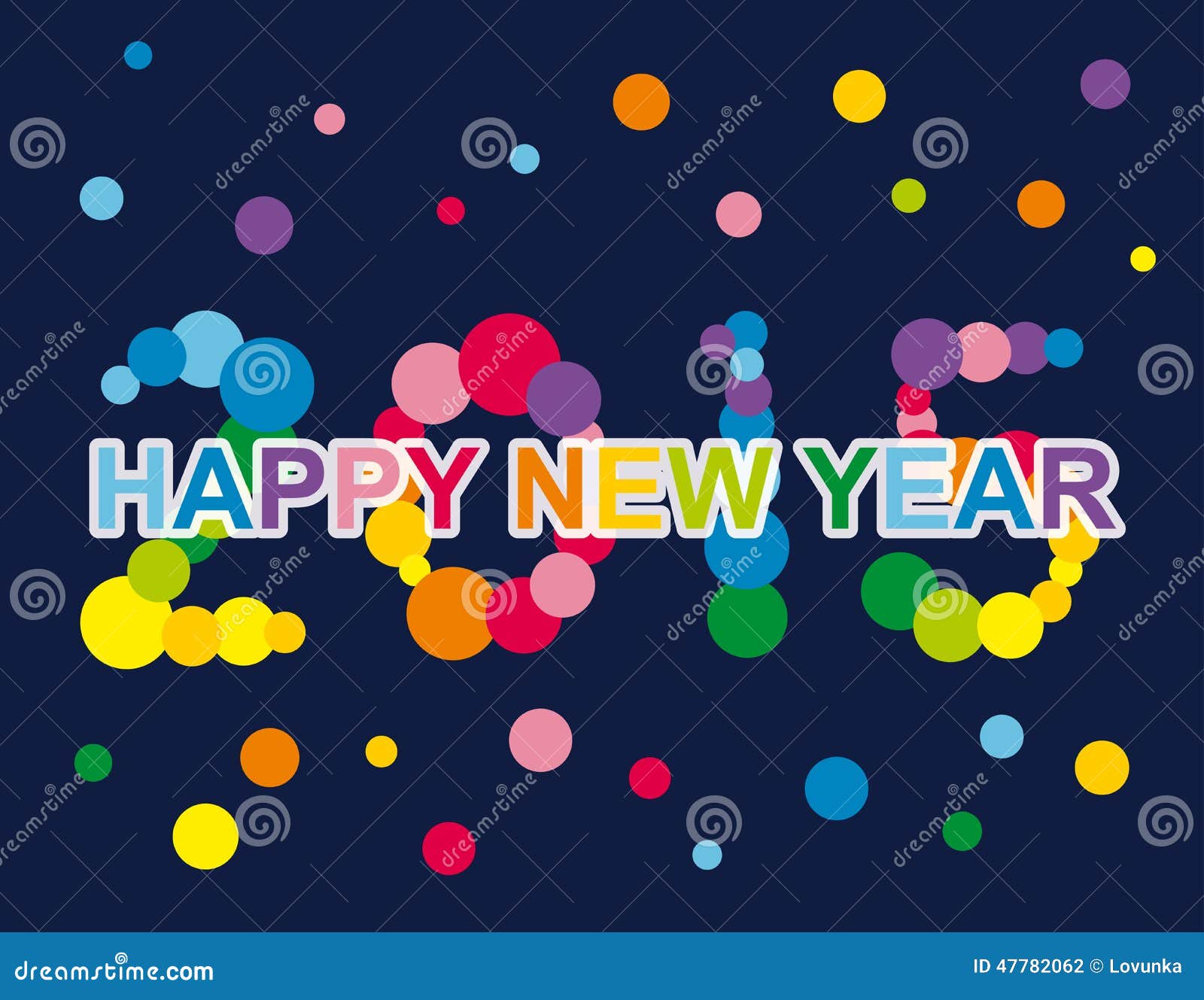 Happy New Year stock illustration. Illustration of card - 47782062